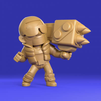 Brock (Original) - Brawl Stars 3D Model by 3D Stars