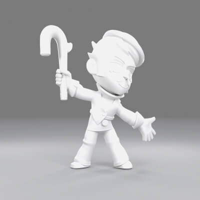 Gray (Original) - Brawl Stars 3D Model by 3D Stars