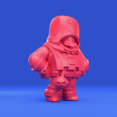 Grom (Original) - Brawl Stars 3D Model by 3D Stars