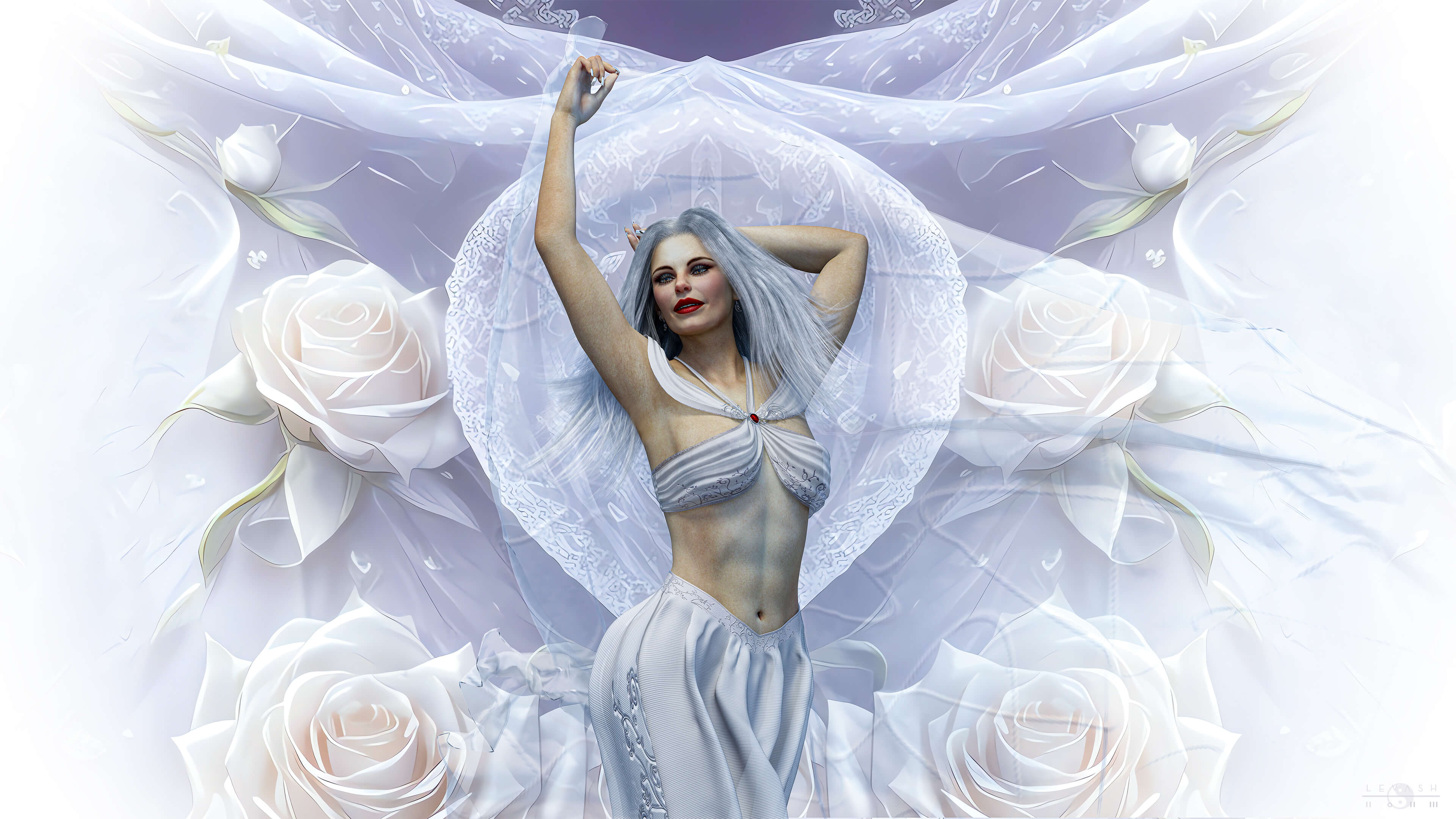 CELESTIAL DANCER AKASHA WALLPAPER 3D Render | RenderHub Gallery