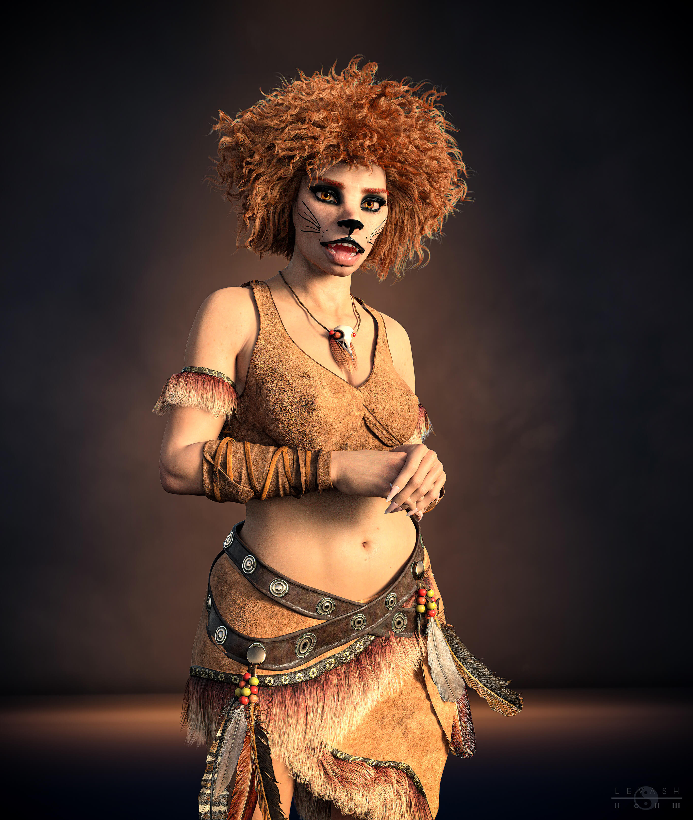 KEE - TAH - RA THE JUNGLE LIONESS 3D Render | RenderHub Gallery