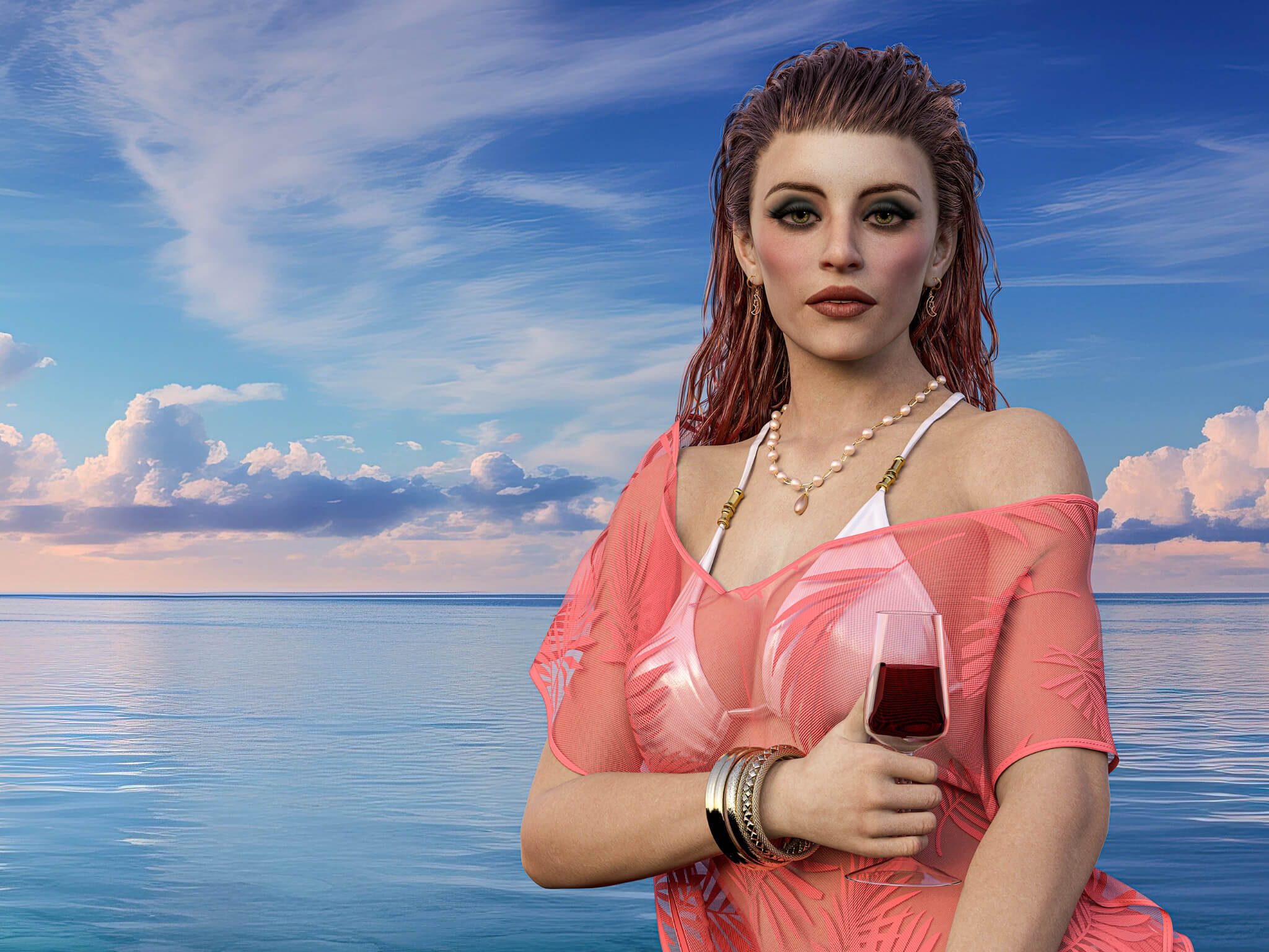 Lifes A Beach 3d Render Digital Art By 3d4u2c