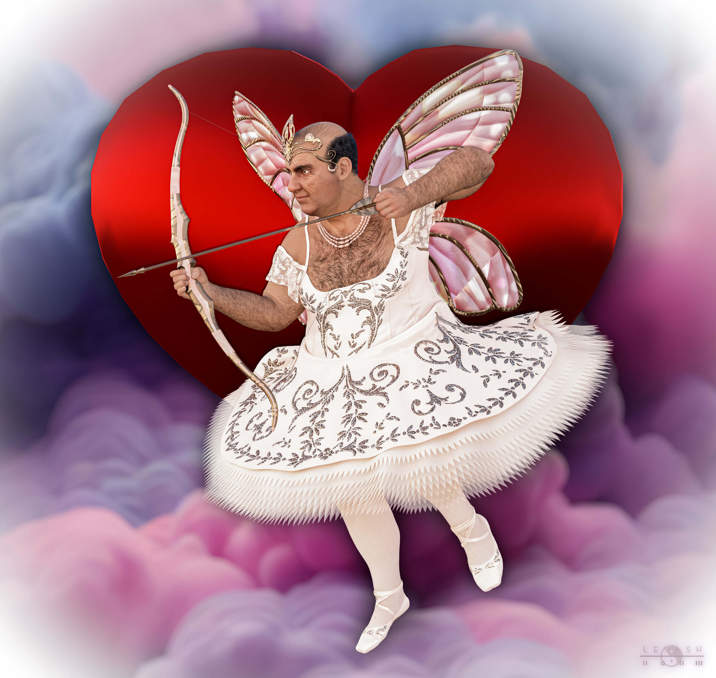 QUIRKY CUPID CHARACTER 3D Render, Digital Art by 3D4U2C