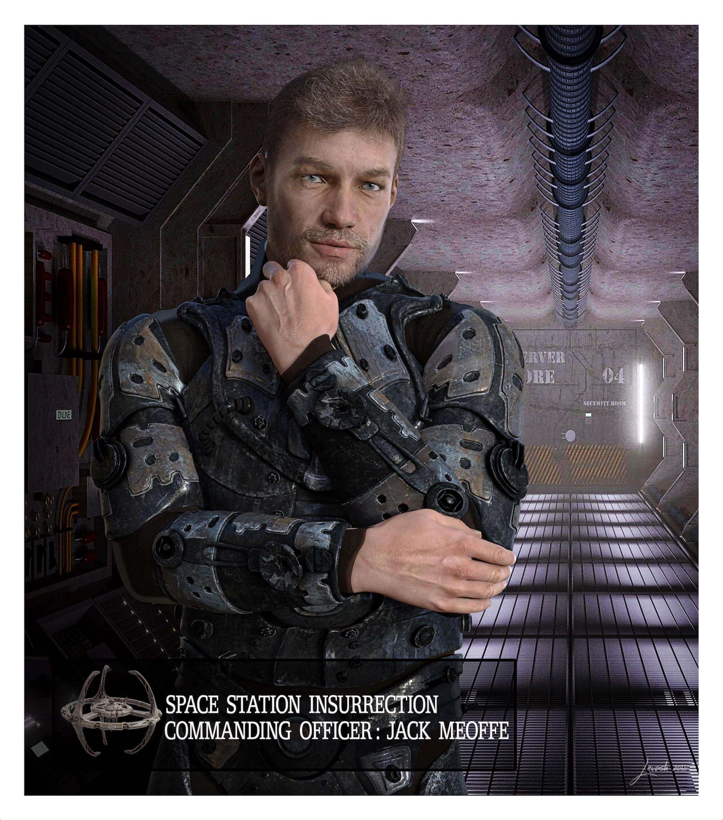 Space Station Commander 3D Render, Digital Art by 3D4U2C