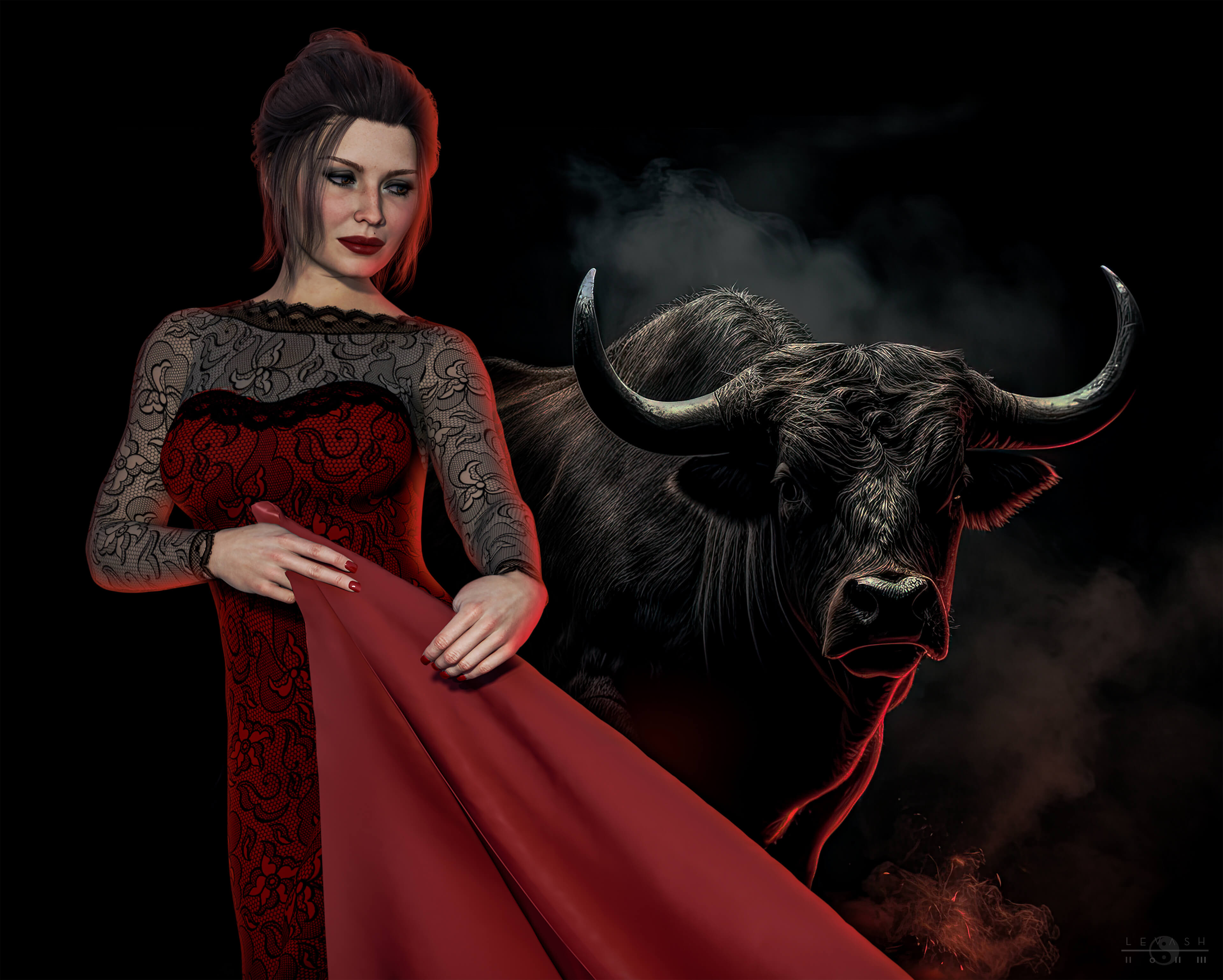 THE MATADOR 3D Render, Digital Art by 3D4U2C