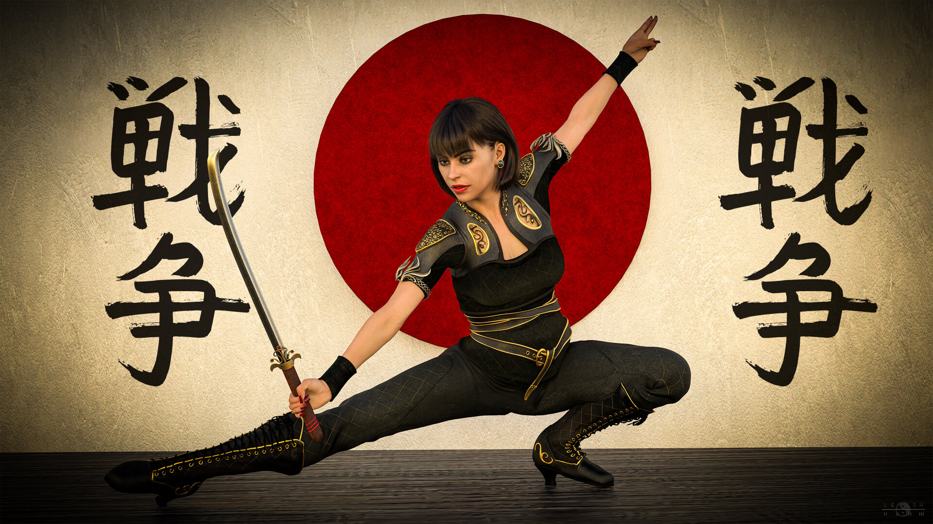 Ninja Master by 3D4U2C | RenderHub Wallpapers