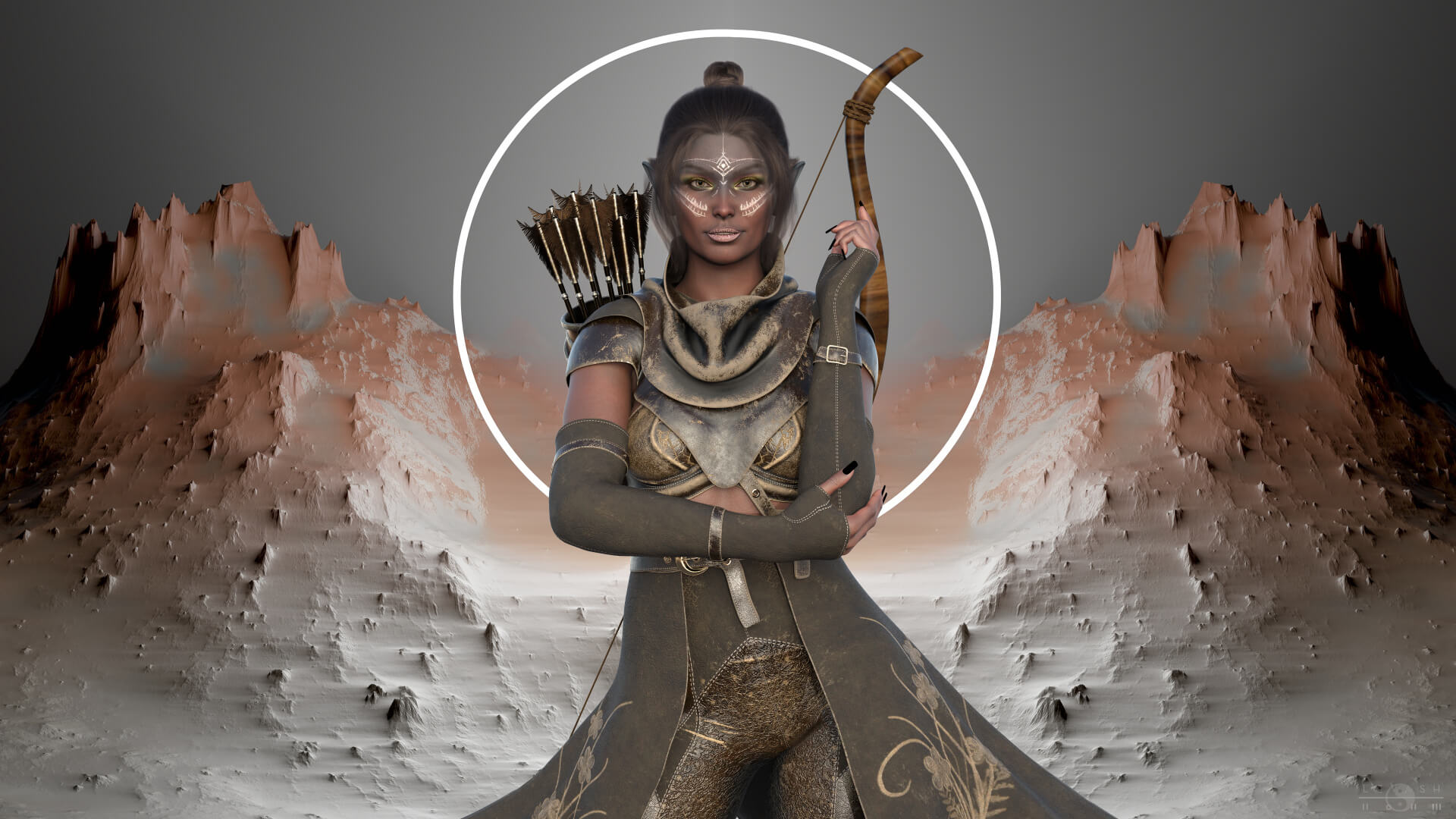 The Archer Spirit Canyon by 3D4U2C | RenderHub Wallpapers