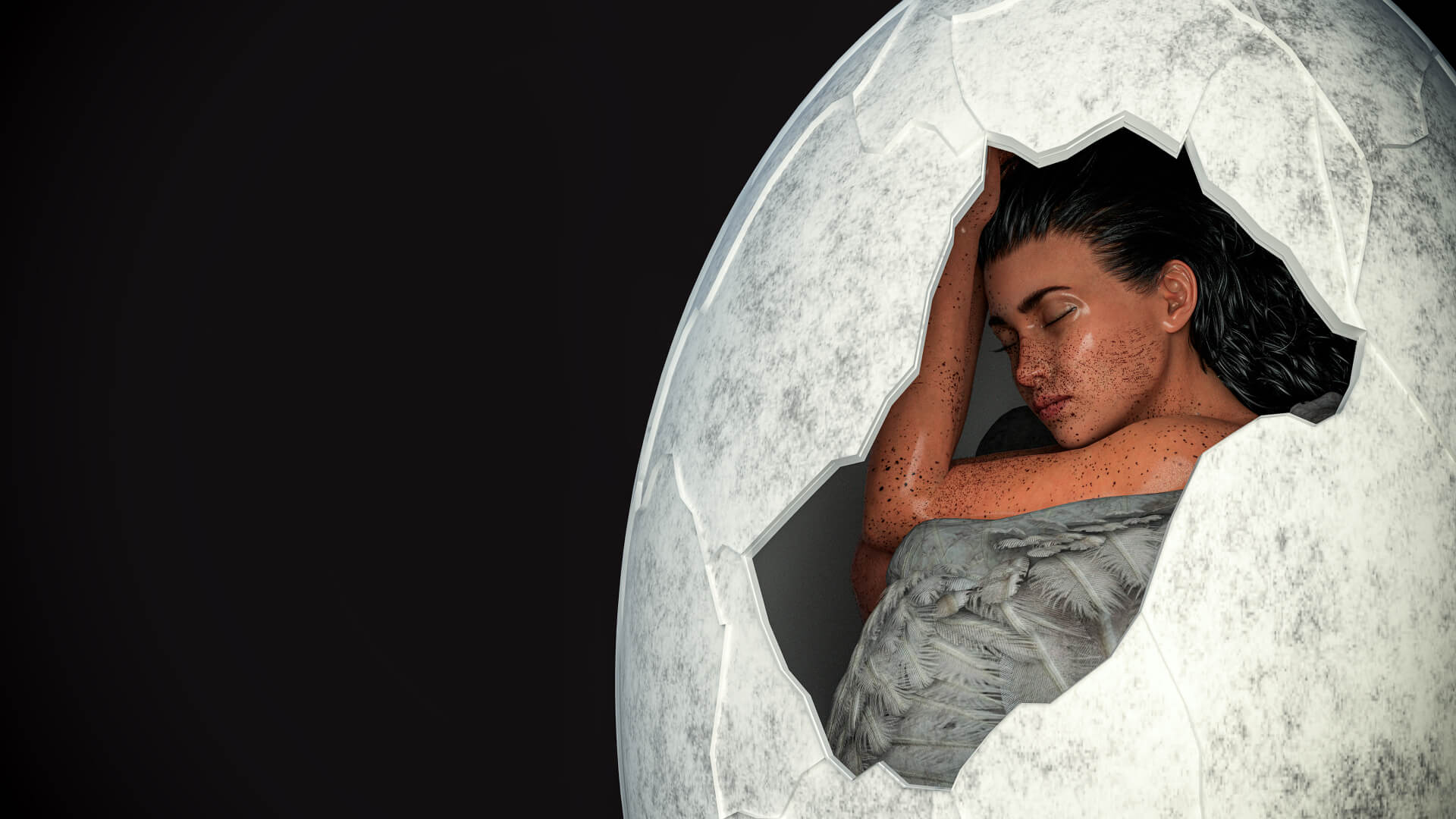 The Birth of an Angel 3D Wallpaper by 3D4U2C | RenderHub Wallpapers