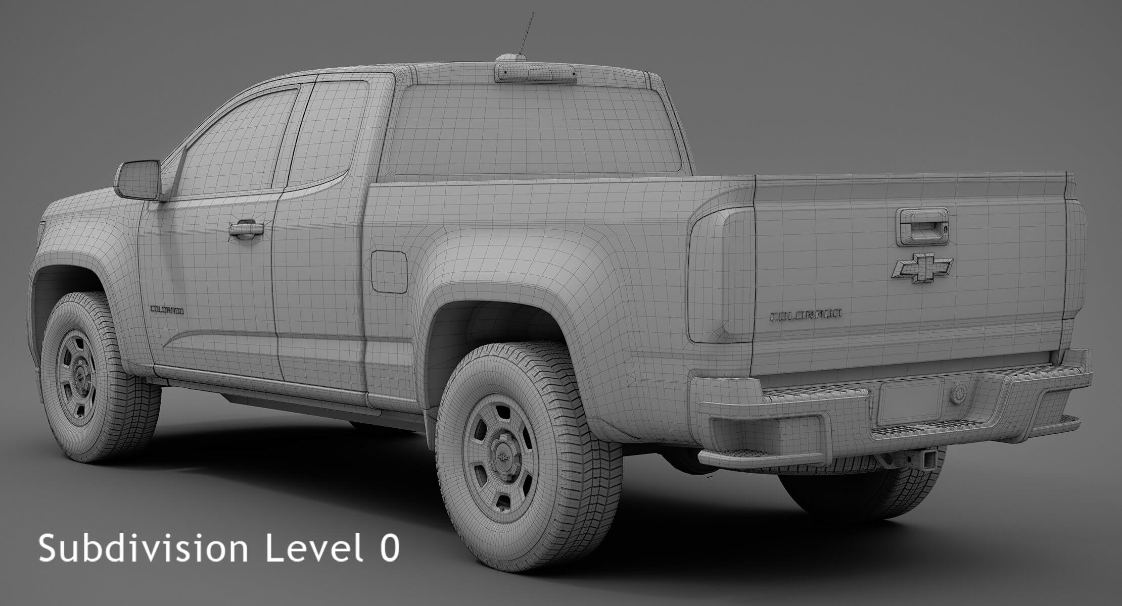 Chevrolet Colorado 2018 Extended Cab - 3D Model by 3dacuvision