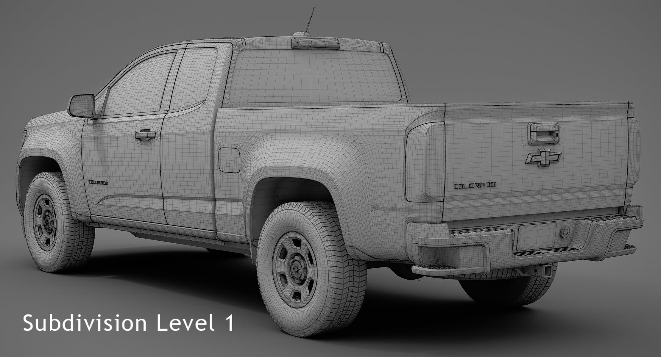 Chevrolet Colorado 2018 Extended Cab - 3D Model by 3dacuvision