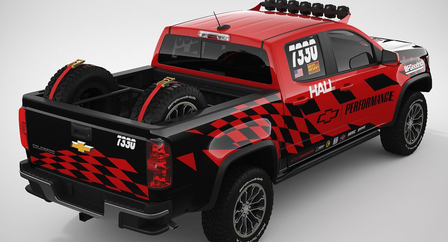 Chevrolet Colorado ZR2 2018 Racing - 3D Model by 3dacuvision