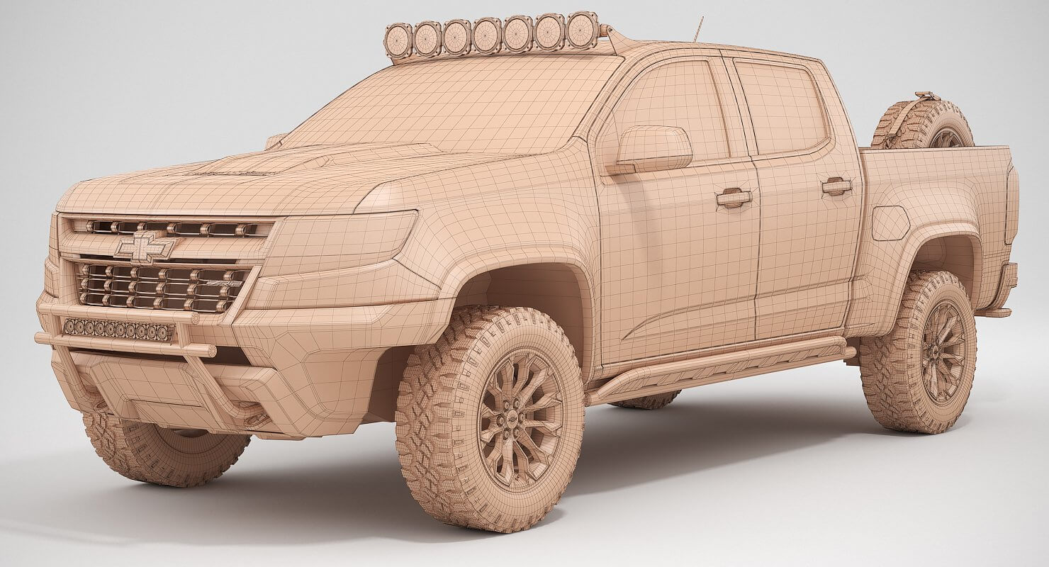 Chevrolet Colorado ZR2 2018 Racing - 3D Model by 3dacuvision