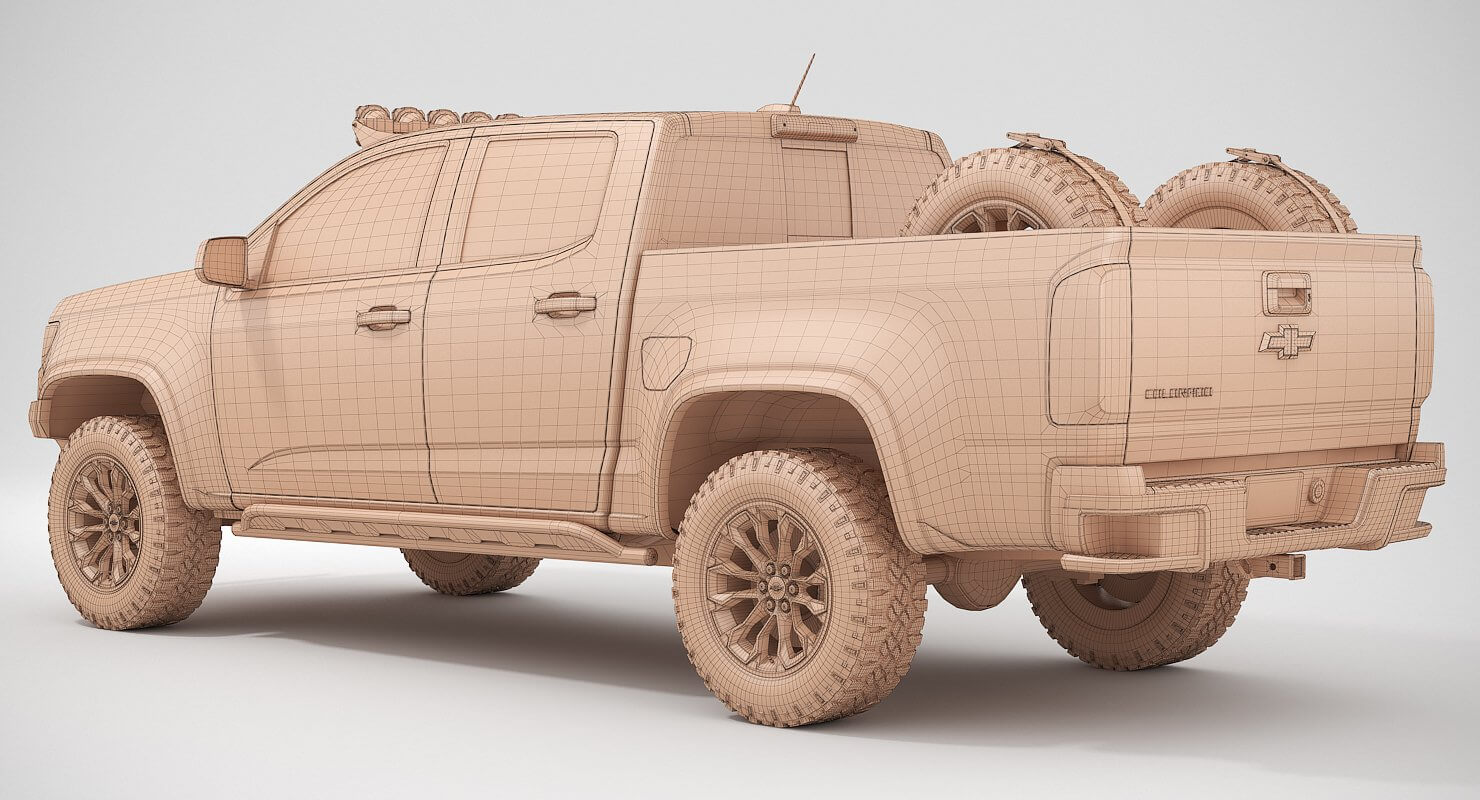 Chevrolet Colorado ZR2 2018 Racing - 3D Model by 3dacuvision