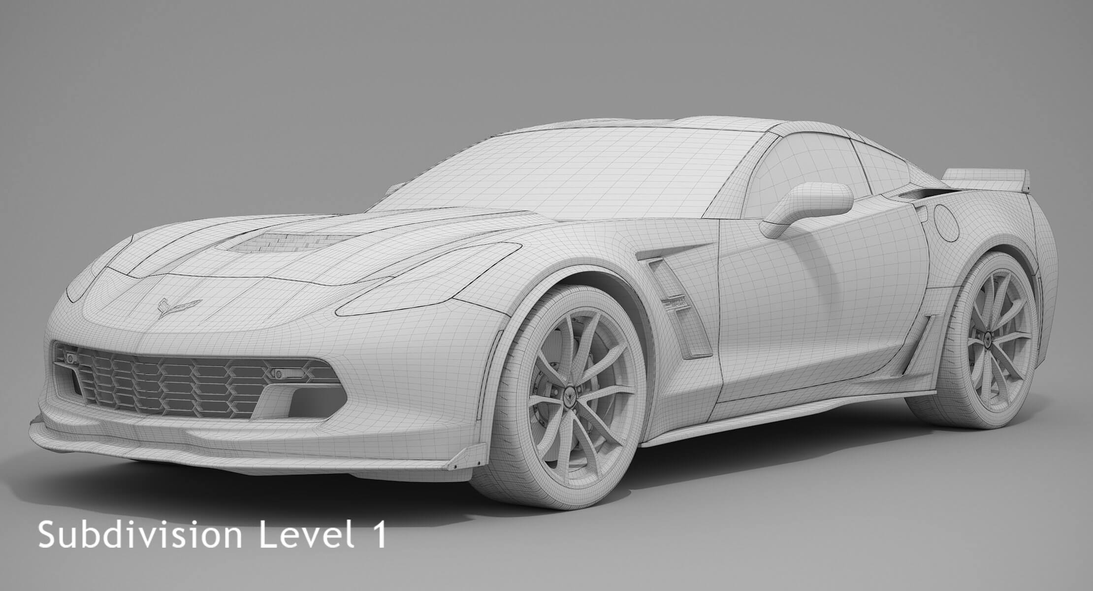 Chevrolet Corvette Grand Sport 2017 - 3D Model by 3dacuvision