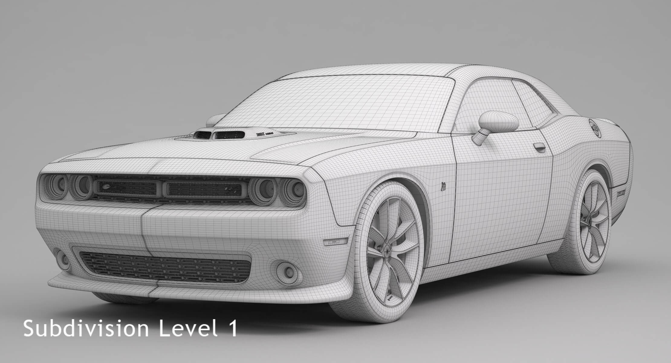 Dodge Challenger 392 Hemi Scat Pack Shaker 2016 - 3D Model by 3dacuvision