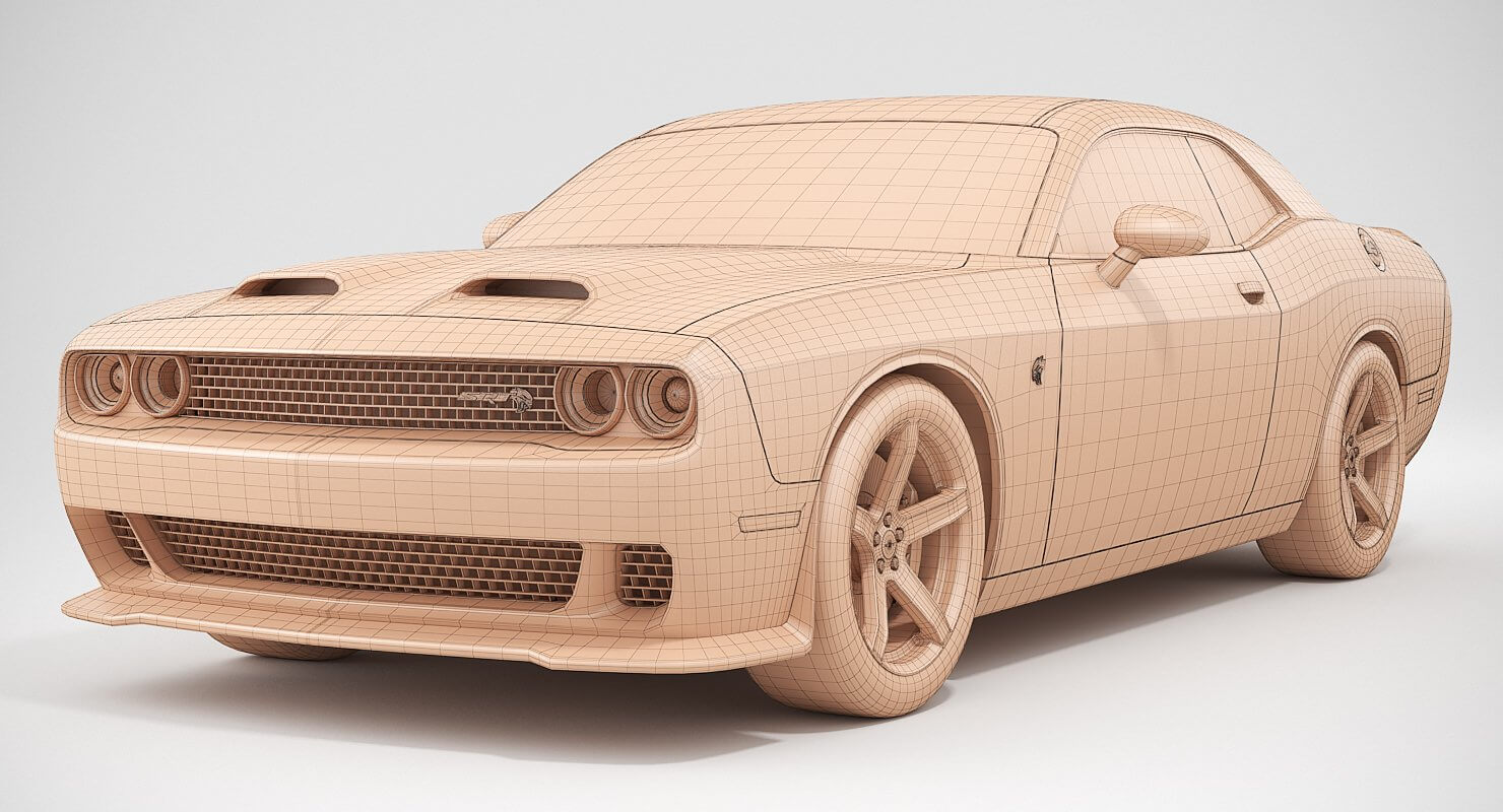 Dodge Challenger Hellcat 2019 - 3D Model by 3dacuvision