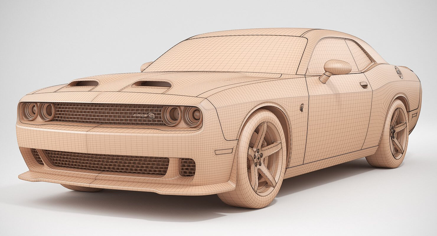 Dodge Challenger Hellcat 2019 - 3D Model by 3dacuvision