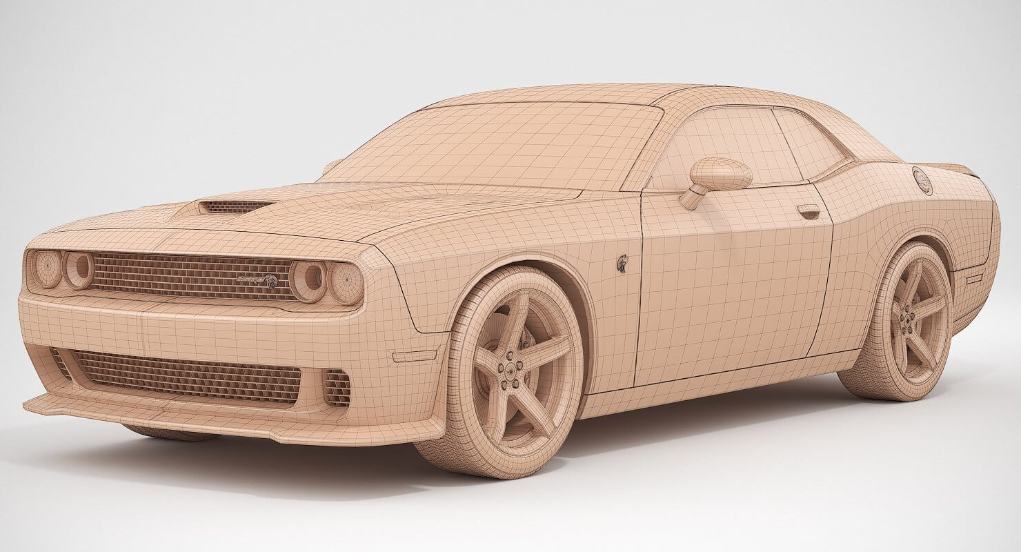 Dodge Challenger SRT Hellcat 2018 - 3D Model by 3dacuvision