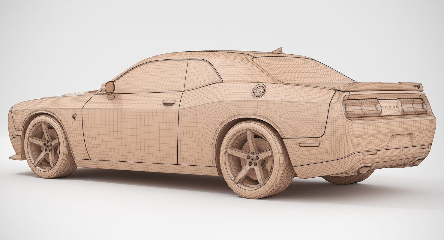 Dodge Challenger SRT Hellcat 2018 - 3D Model by 3dacuvision