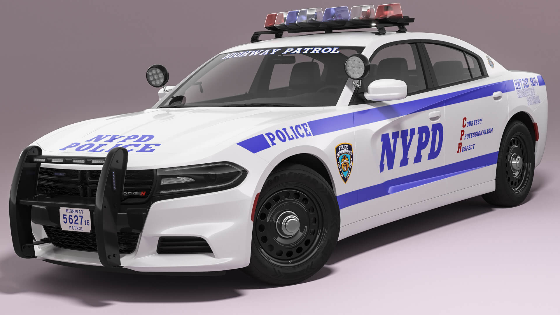 Dodge Charger NYPD - 3D Model by 3dacuvision