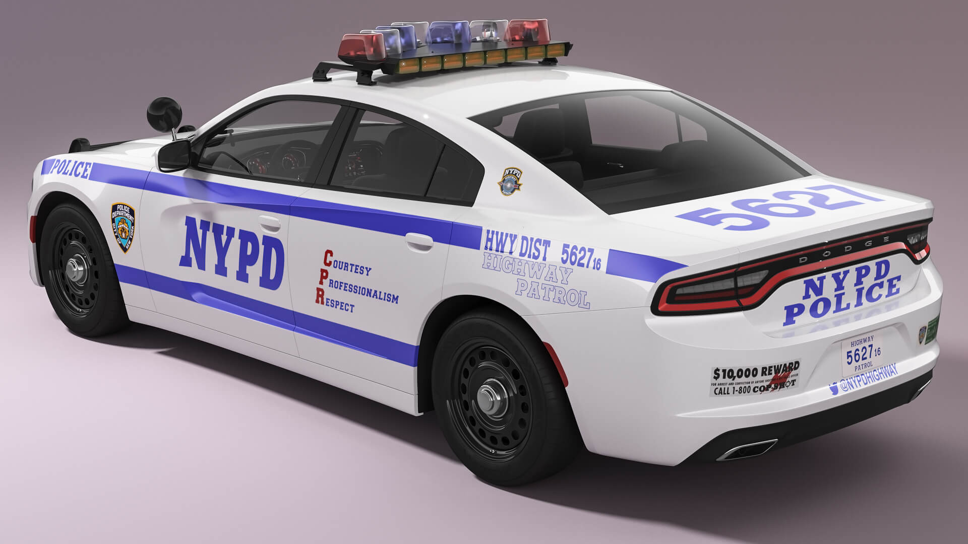 Dodge Charger NYPD - 3D Model by 3dacuvision