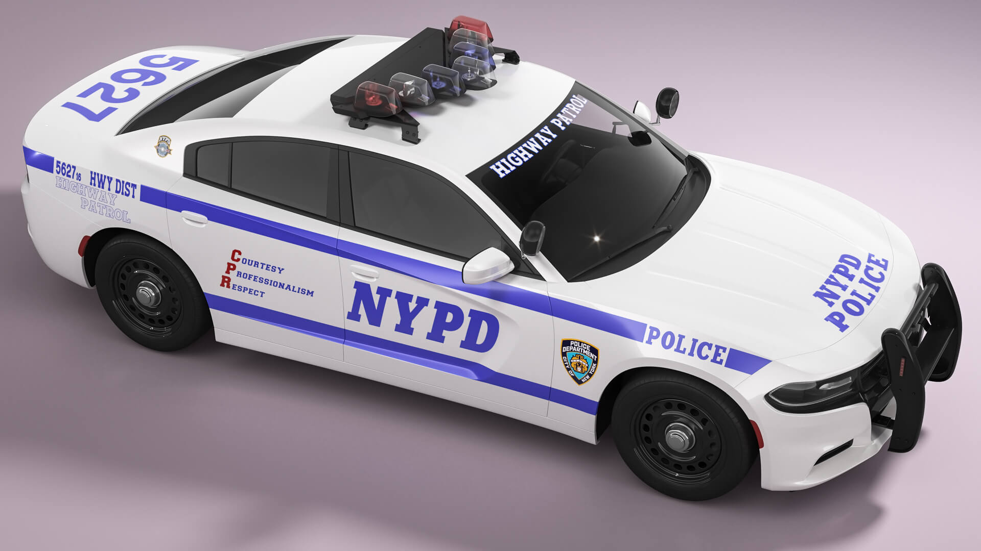 Dodge Charger NYPD - 3D Model by 3dacuvision