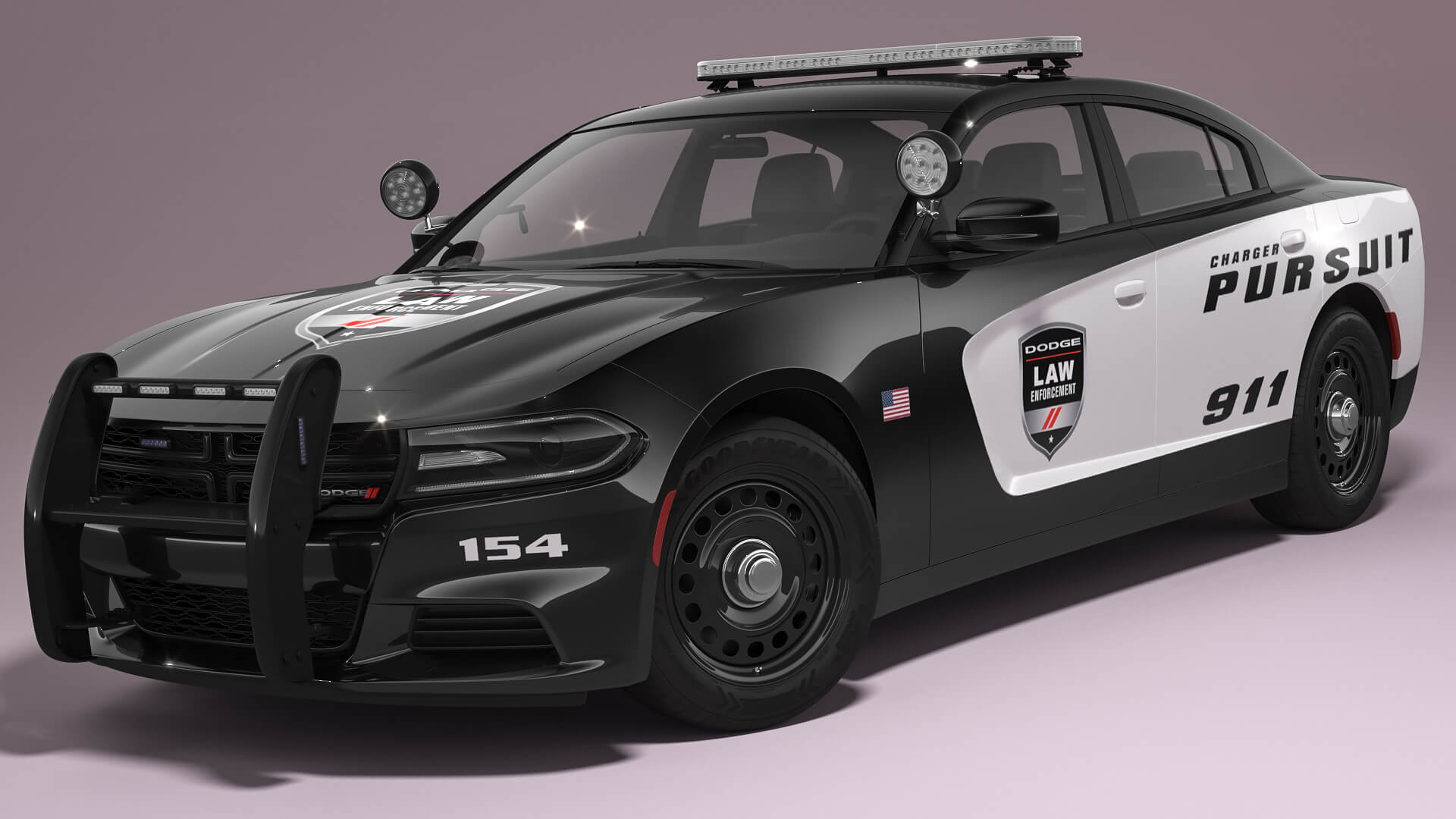Dodge Charger Police - 3D Model by 3dacuvision