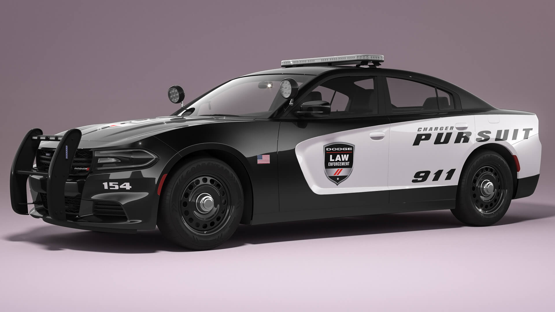 Dodge Charger Police - 3D Model by 3dacuvision