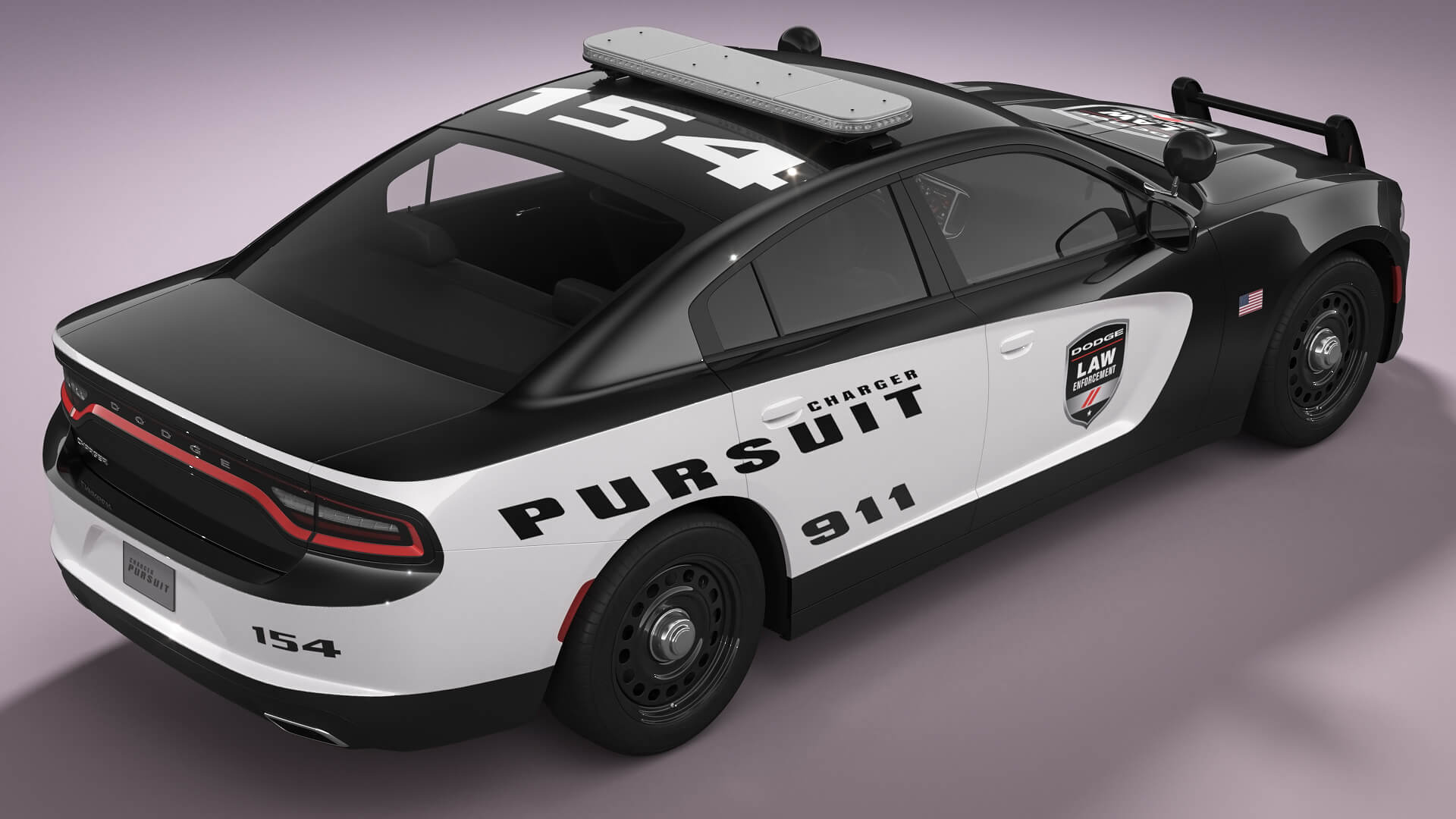 Dodge Charger Police - 3D Model by 3dacuvision