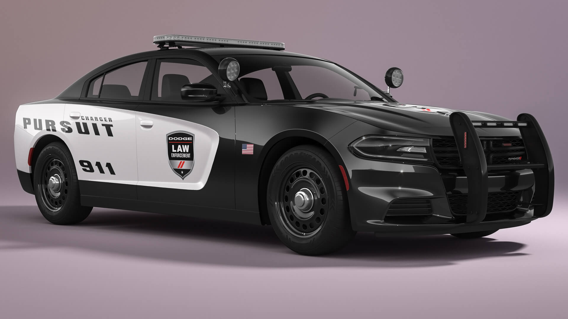 Dodge Charger Police - 3D Model by 3dacuvision