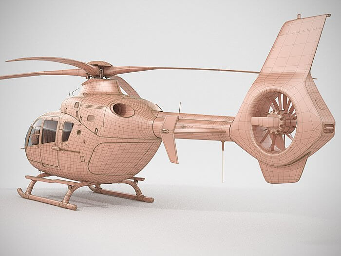 Eurocopter EC135 - 3D Model by 3dacuvision