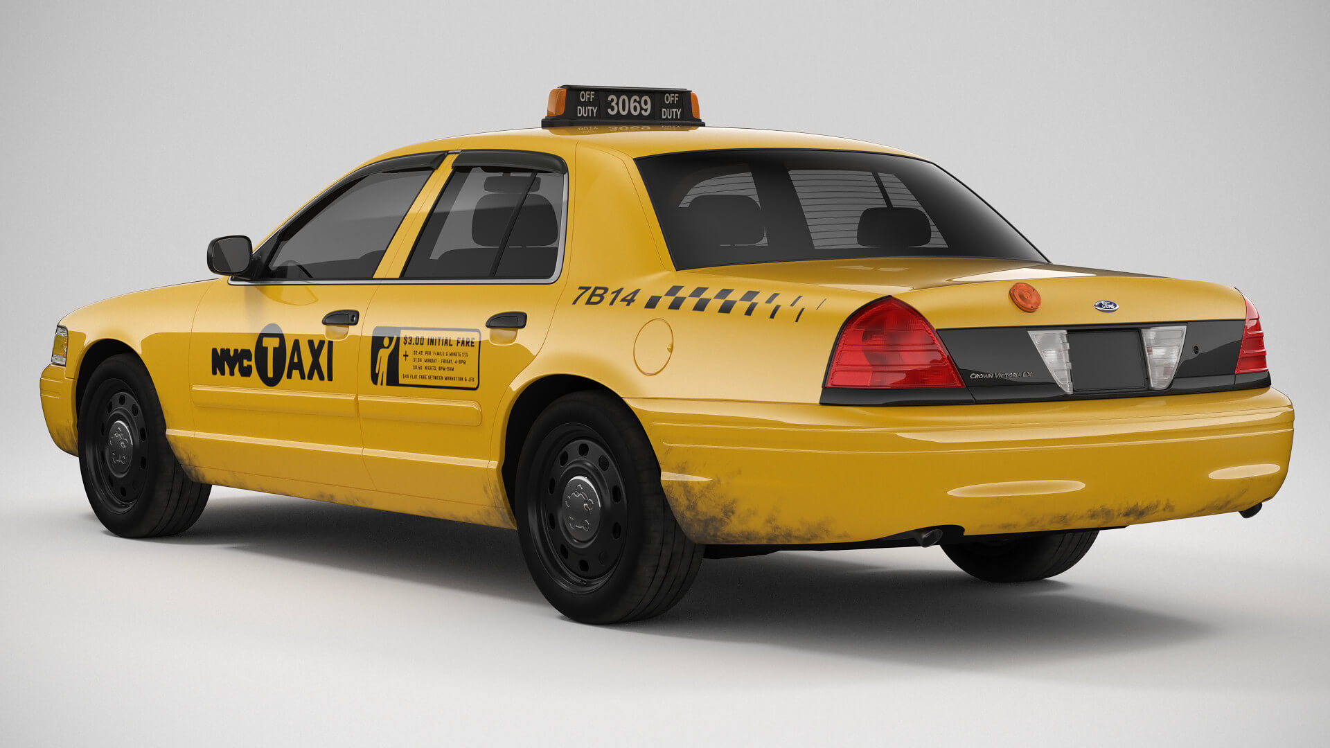 Ford Crown Victoria NYC Taxi - 3D Model by 3dacuvision