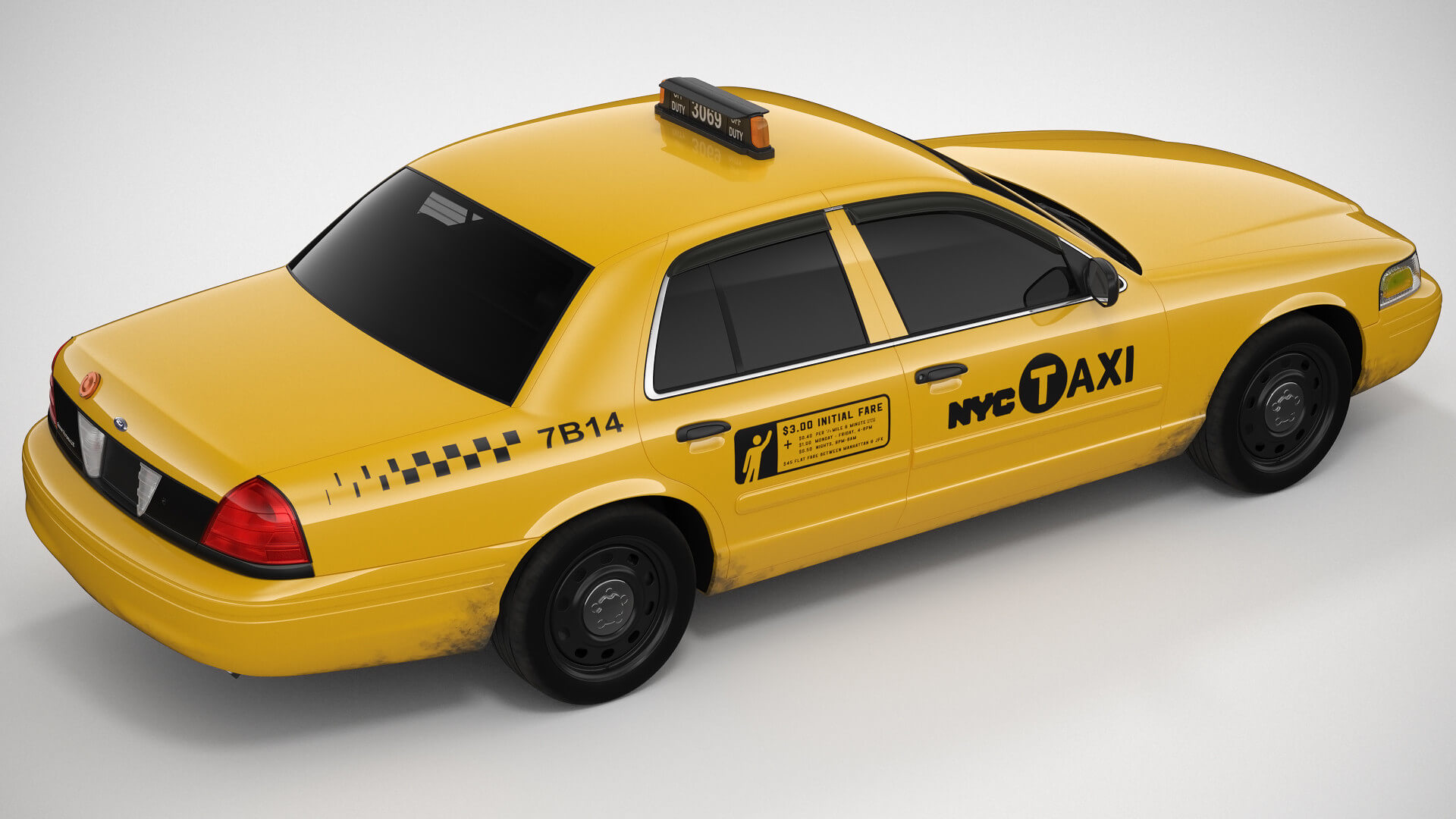 Ford Crown Victoria NYC Taxi - 3D Model by 3dacuvision