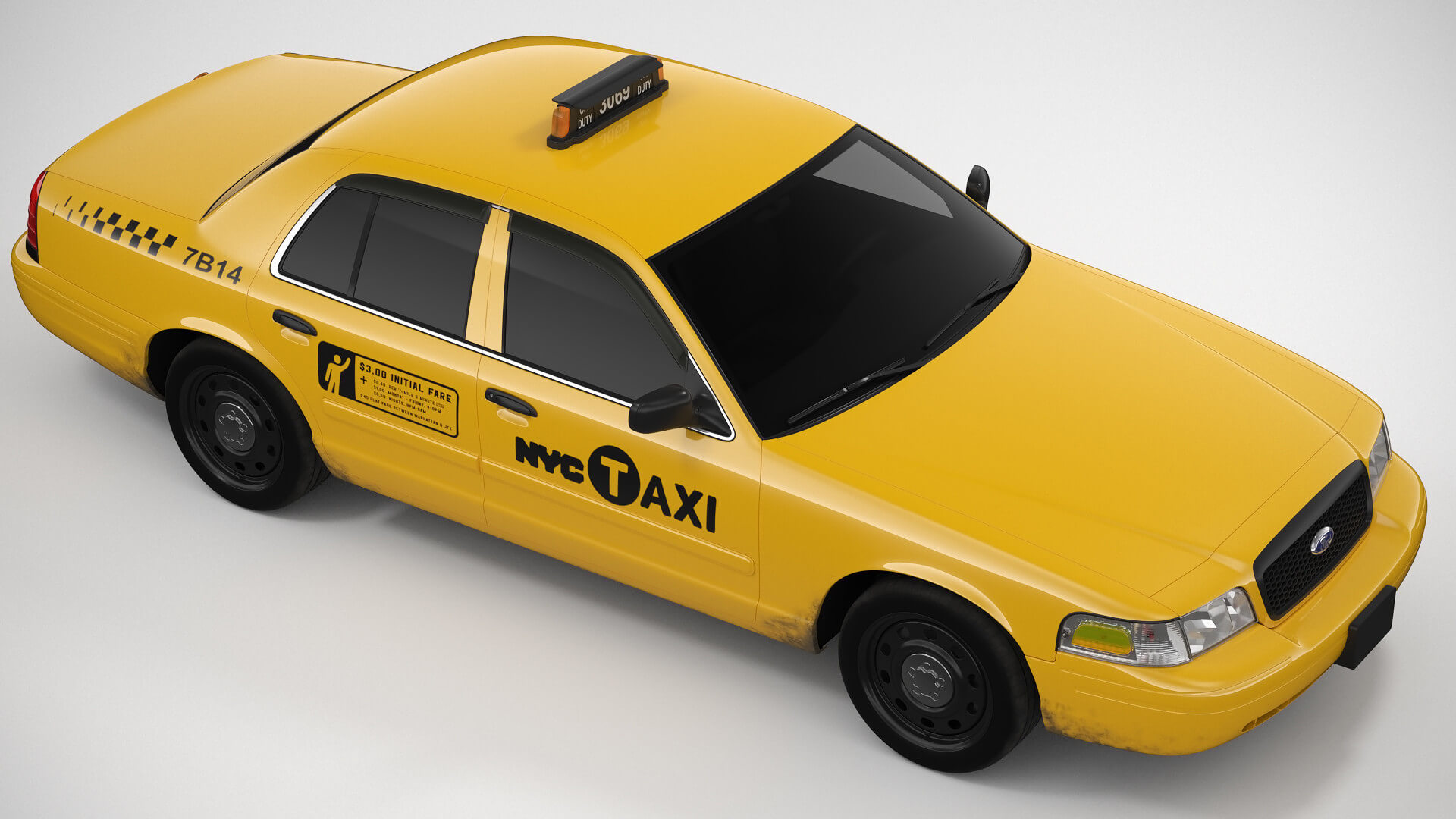 Ford Crown Victoria NYC Taxi - 3D Model by 3dacuvision