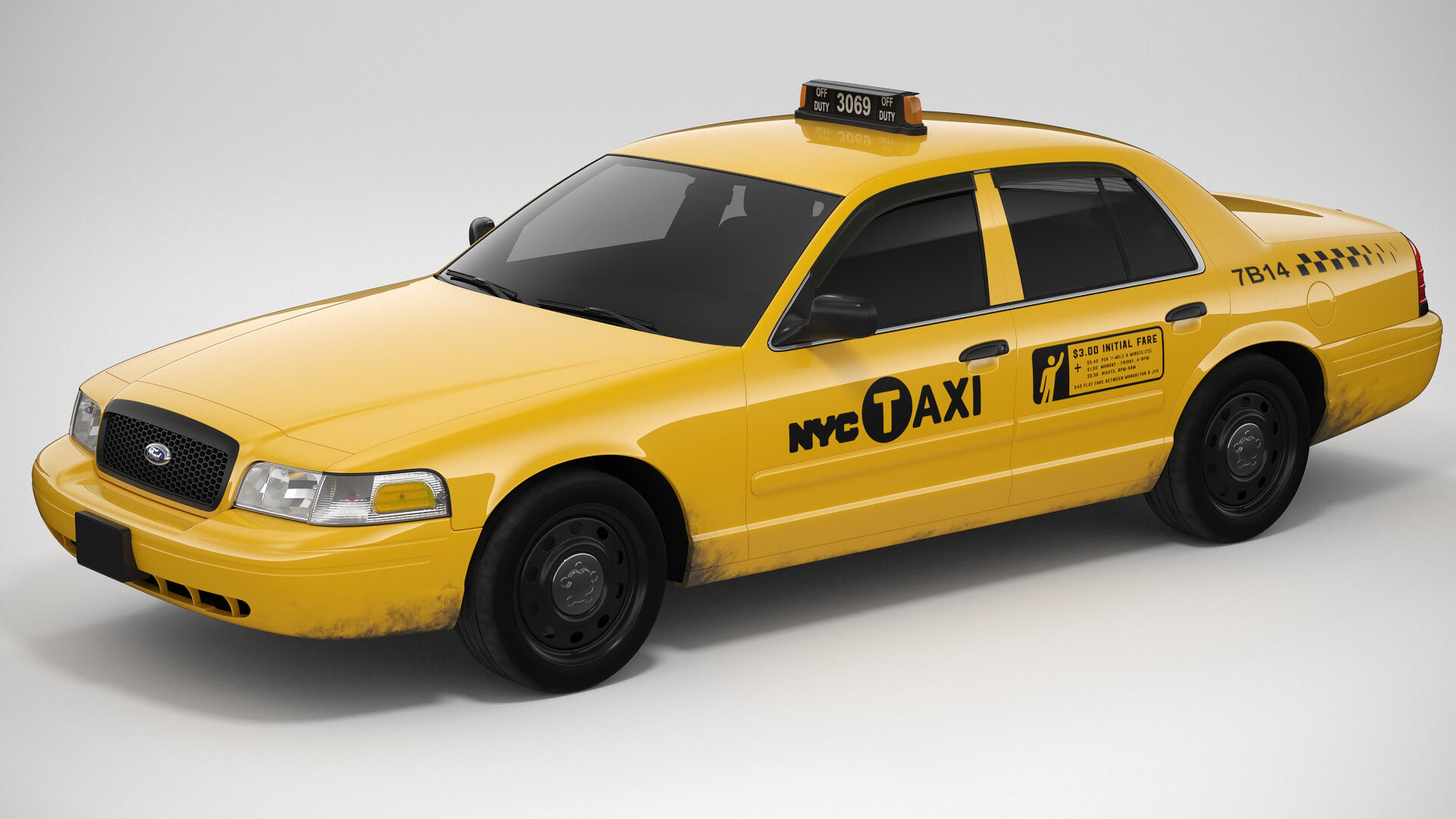 Ford Crown Victoria NYC Taxi - 3D Model by 3dacuvision