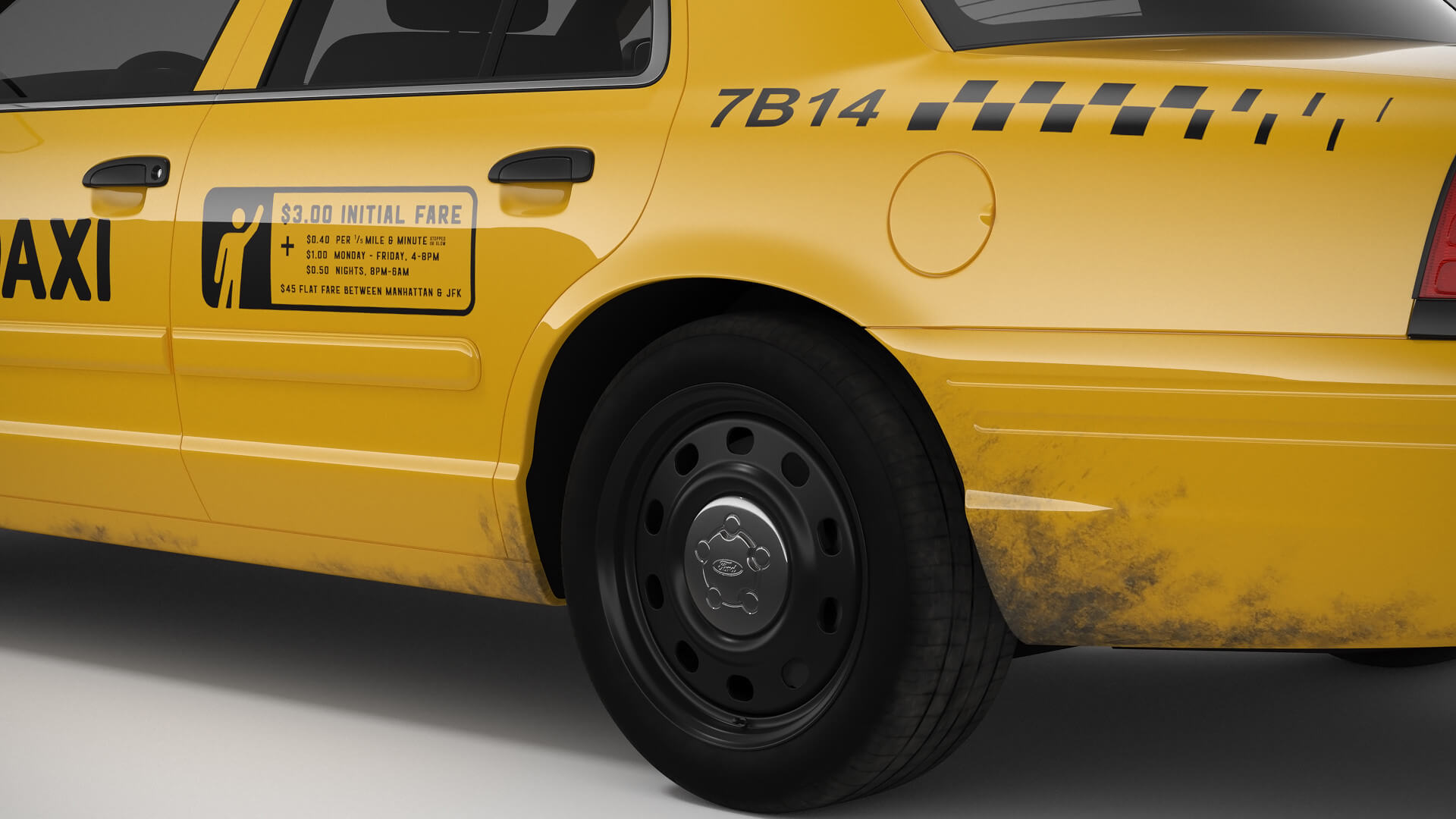 Ford Crown Victoria NYC Taxi - 3D Model by 3dacuvision