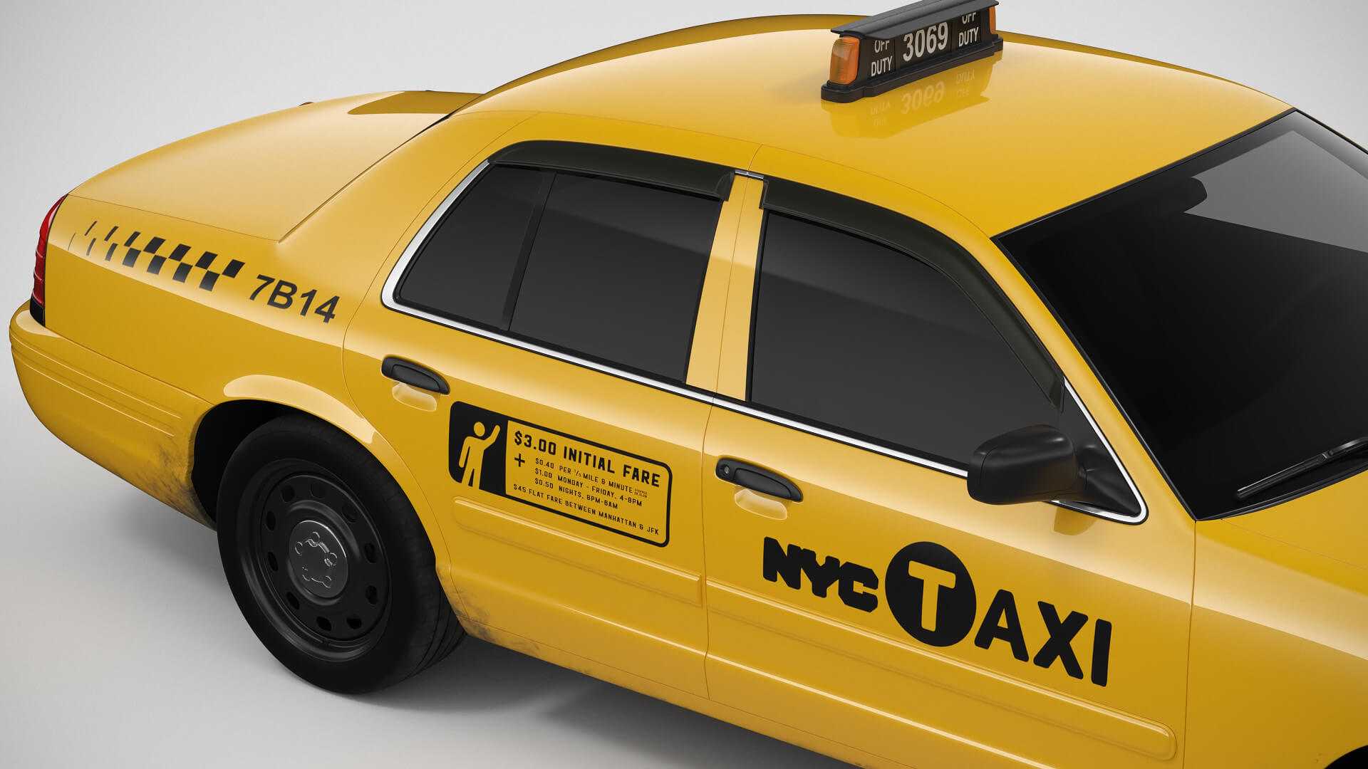 Ford Crown Victoria NYC Taxi - 3D Model by 3dacuvision