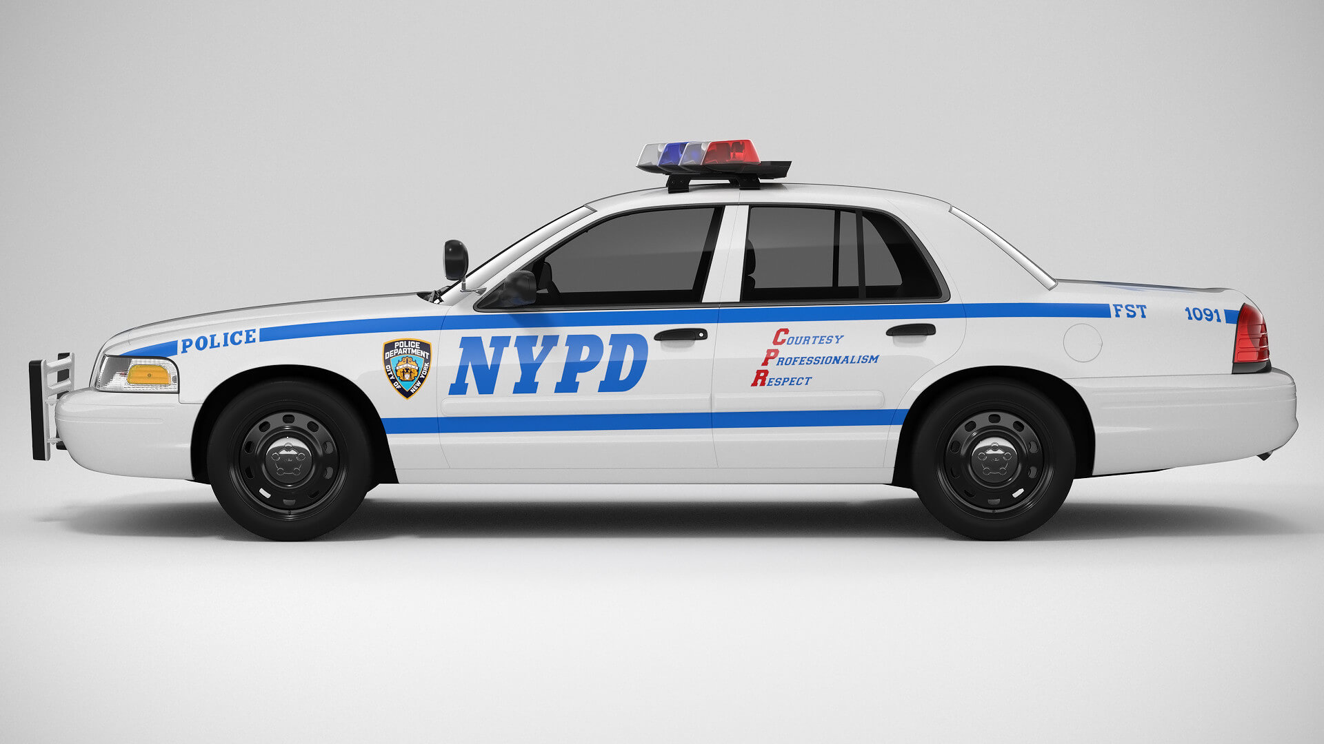 Ford Crown Victoria NYPD - 3D Model by 3dacuvision