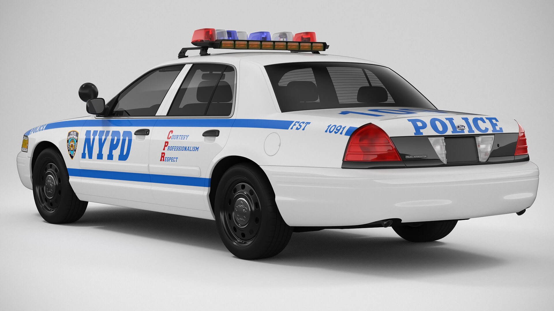 Ford Crown Victoria NYPD - 3D Model by 3dacuvision
