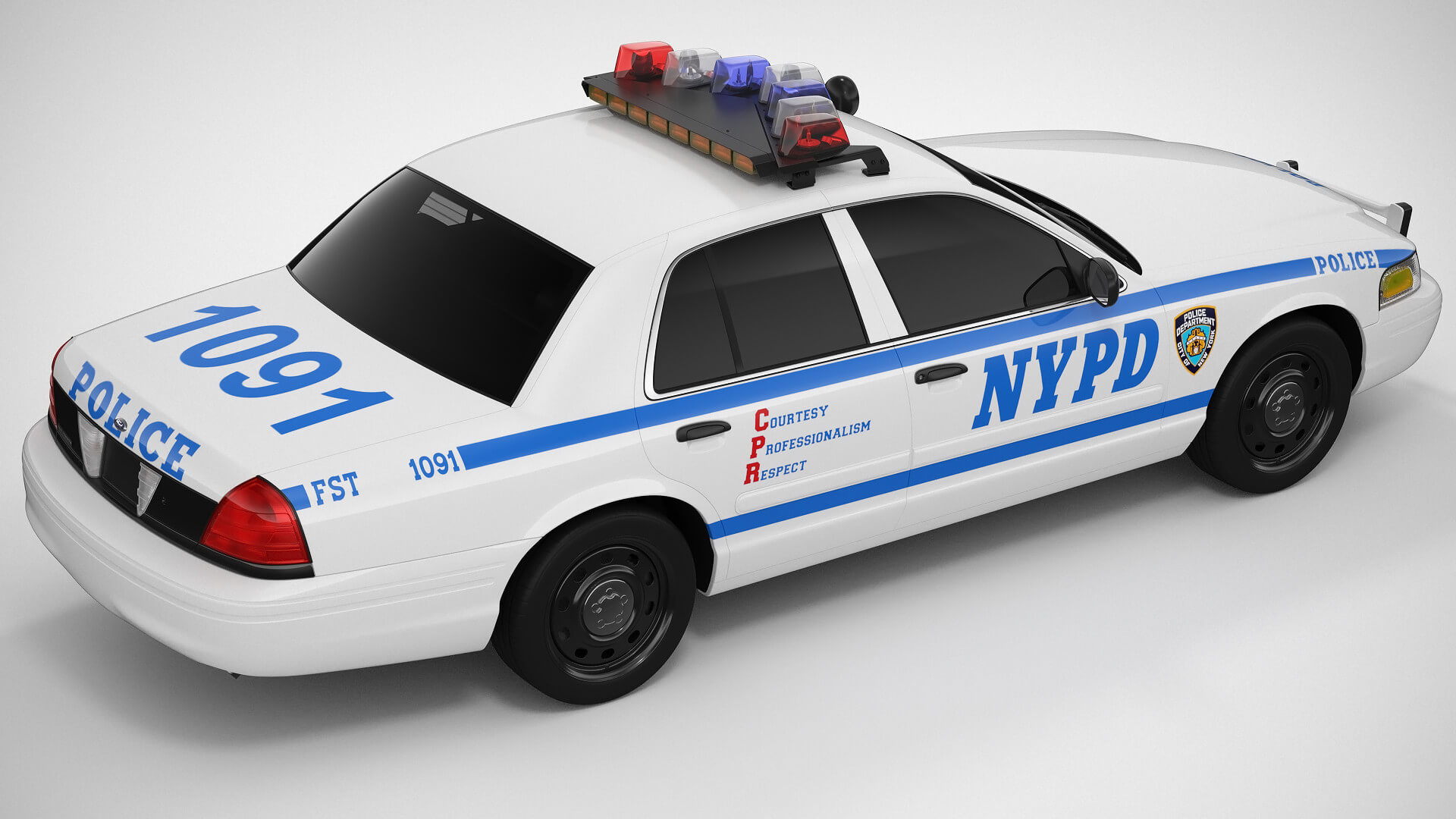 Ford Crown Victoria NYPD - 3D Model by 3dacuvision