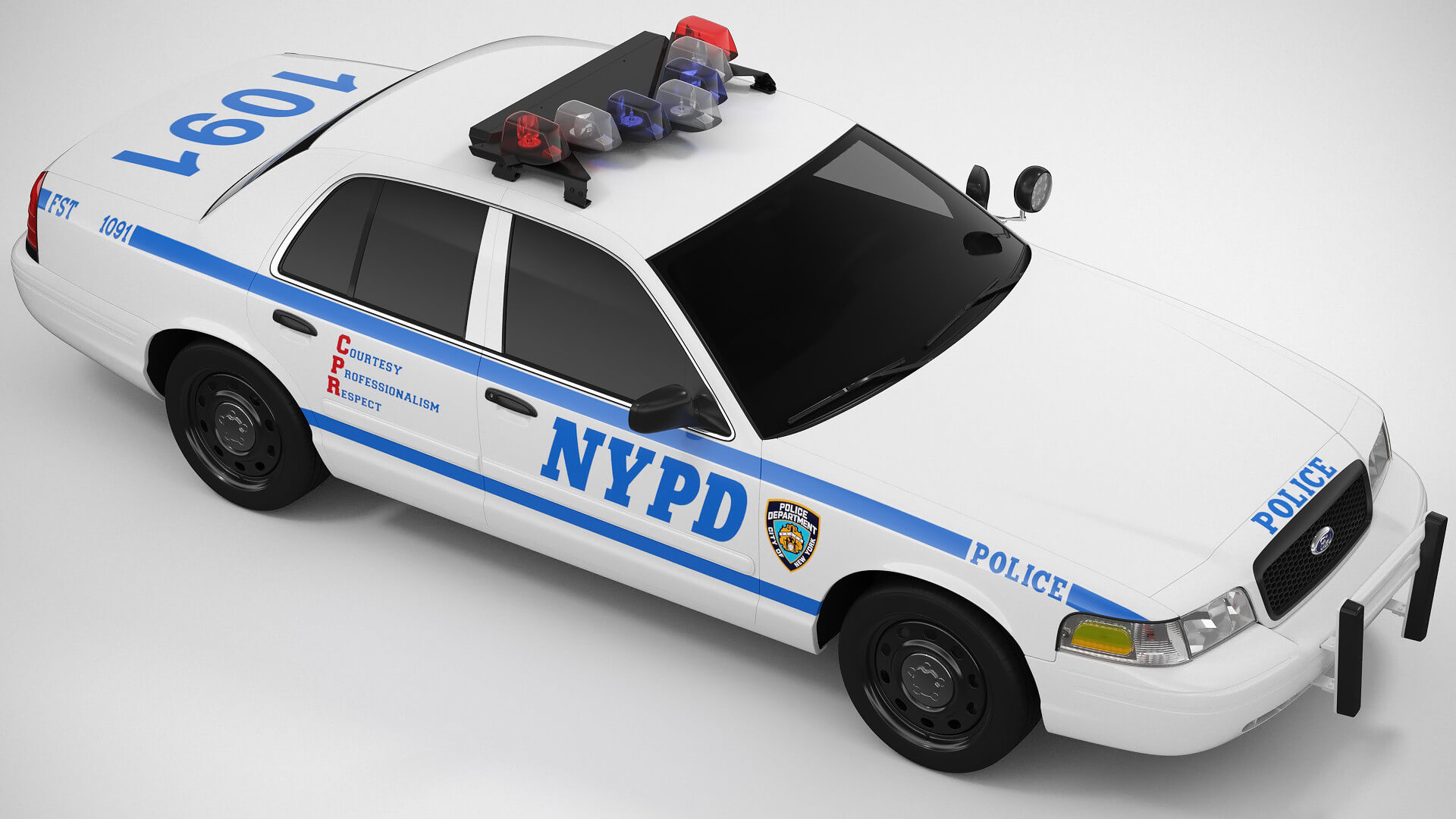Ford Crown Victoria NYPD - 3D Model by 3dacuvision