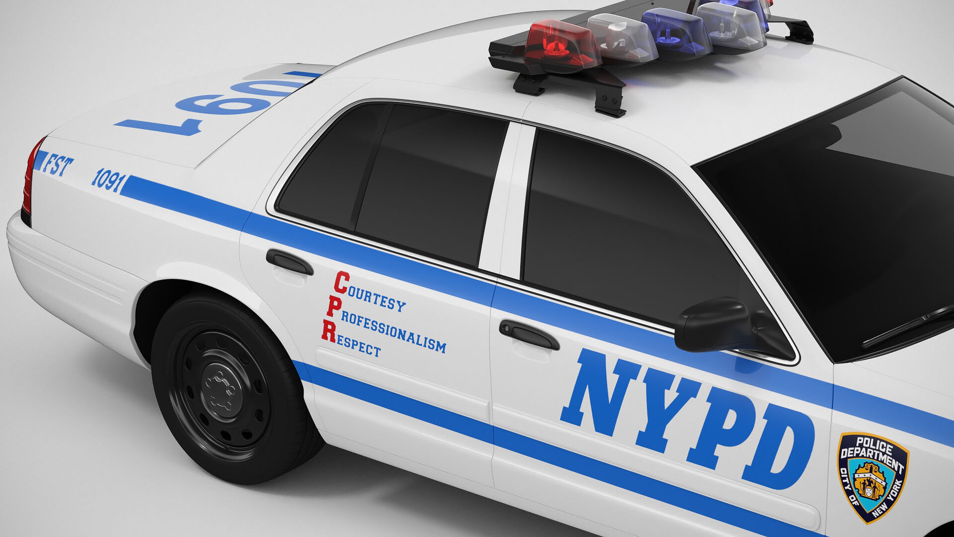 Ford Crown Victoria NYPD - 3D Model by 3dacuvision