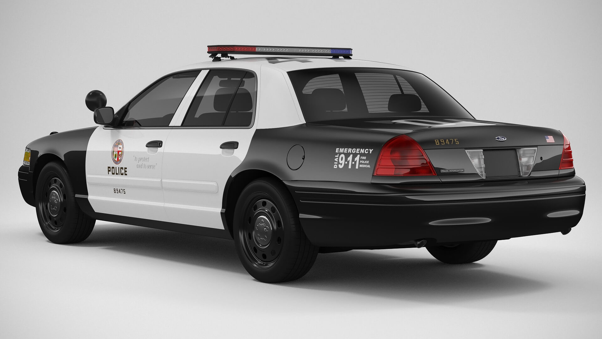 Ford Crown Victoria Police - 3D Model by 3dacuvision
