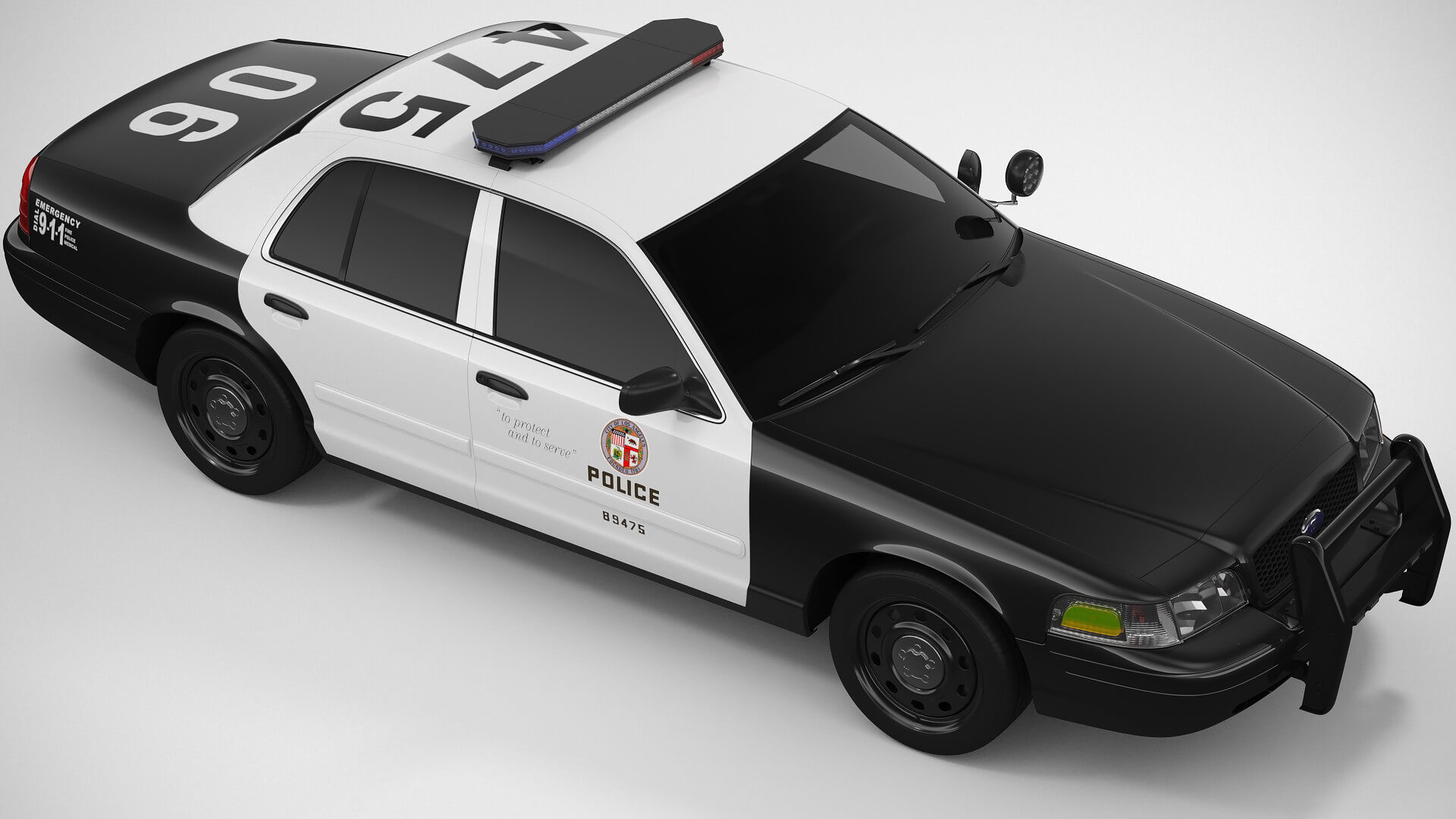 Ford Crown Victoria Police - 3D Model by 3dacuvision