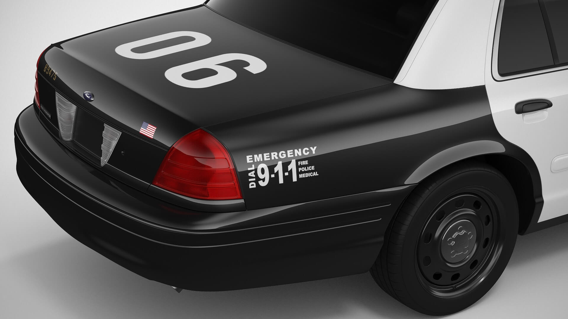 Ford Crown Victoria Police - 3D Model by 3dacuvision