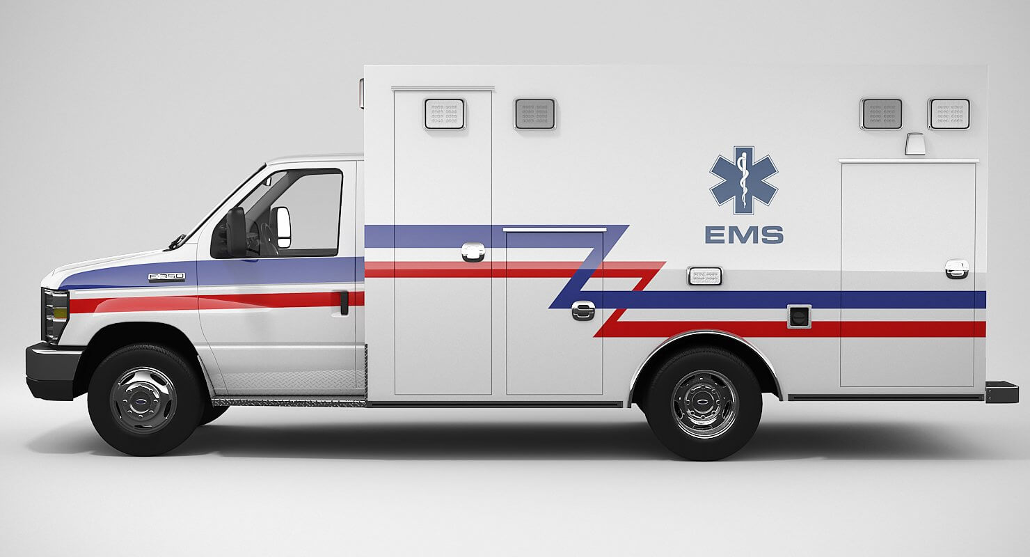 Ford E-Series Ambulance 3D Model by 3dacuvision