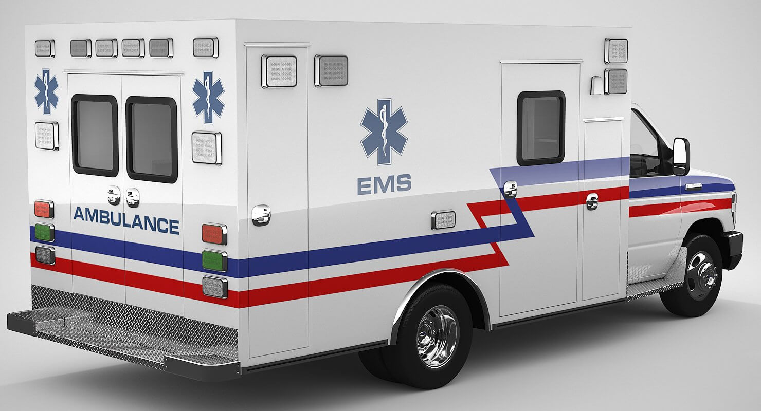 Ford E-Series Ambulance 3D Model by 3dacuvision