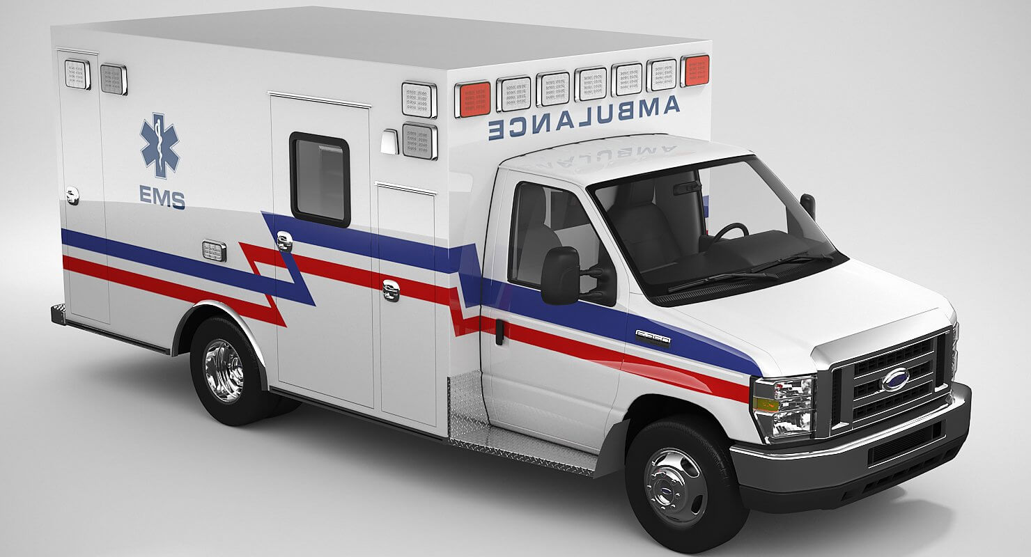 Ford E-Series Ambulance 3D Model by 3dacuvision