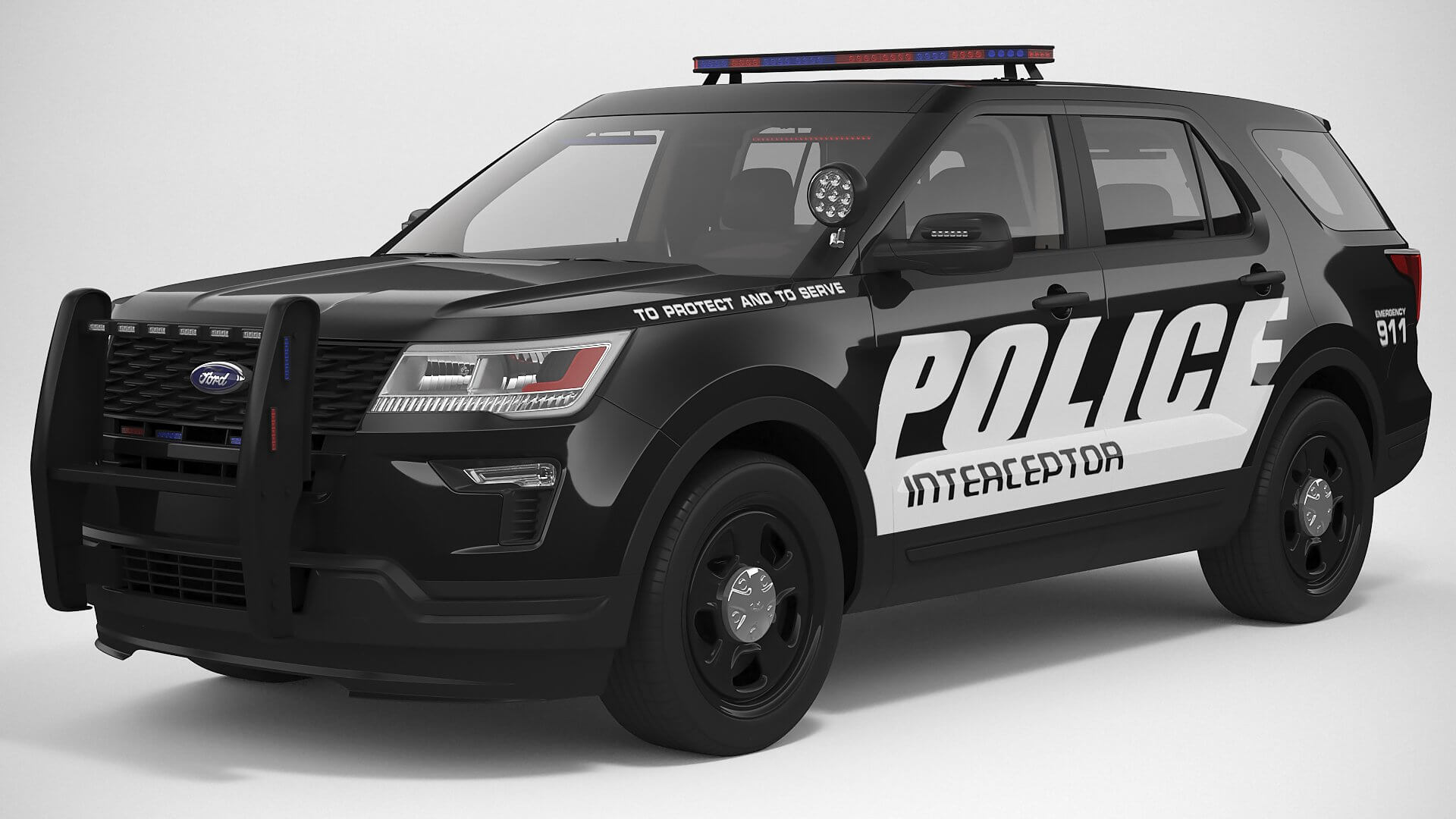 Ford Explorer 2019 Police - 3D Model by 3dacuvision