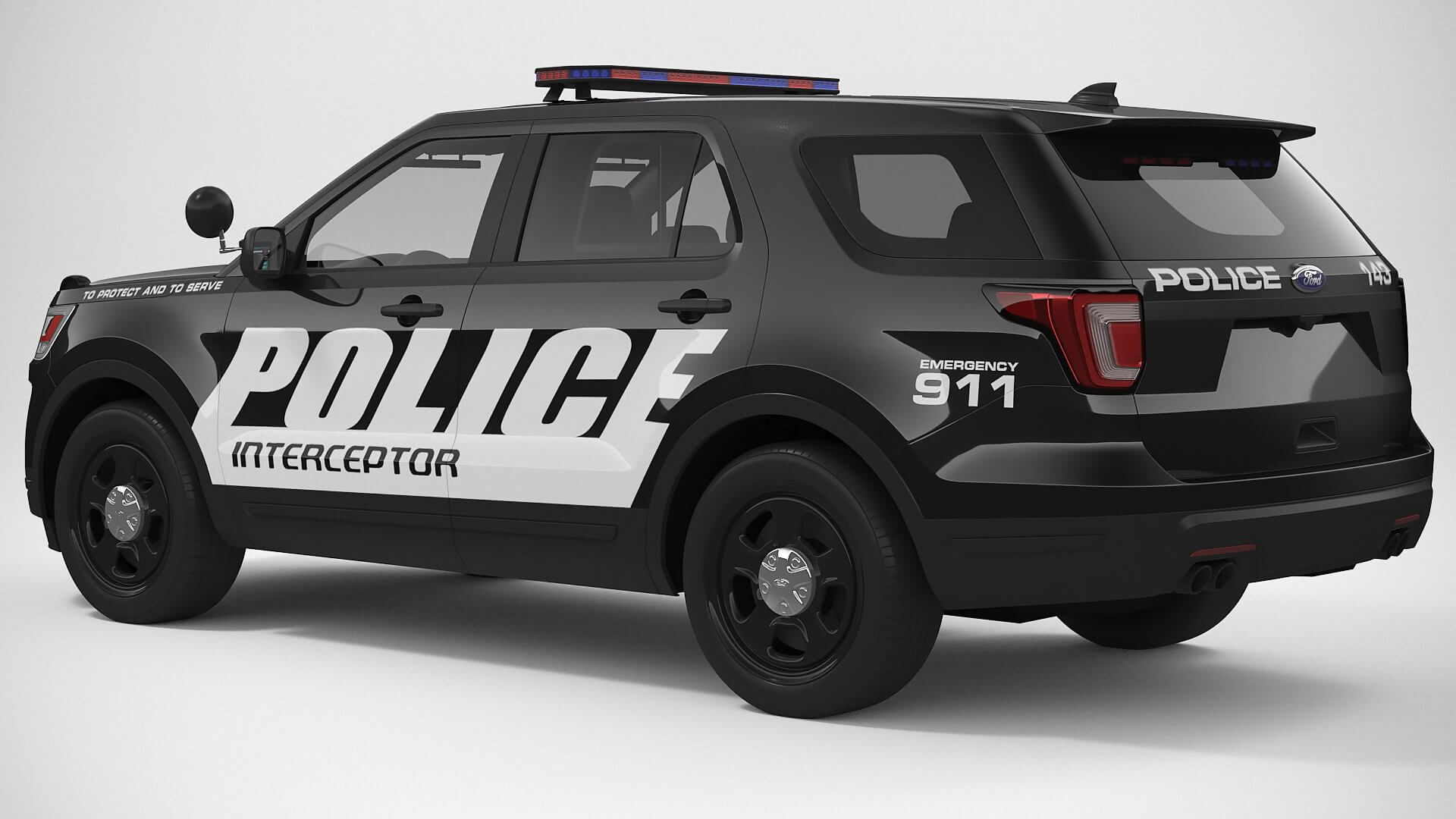 Ford Explorer 2019 Police - 3D Model by 3dacuvision